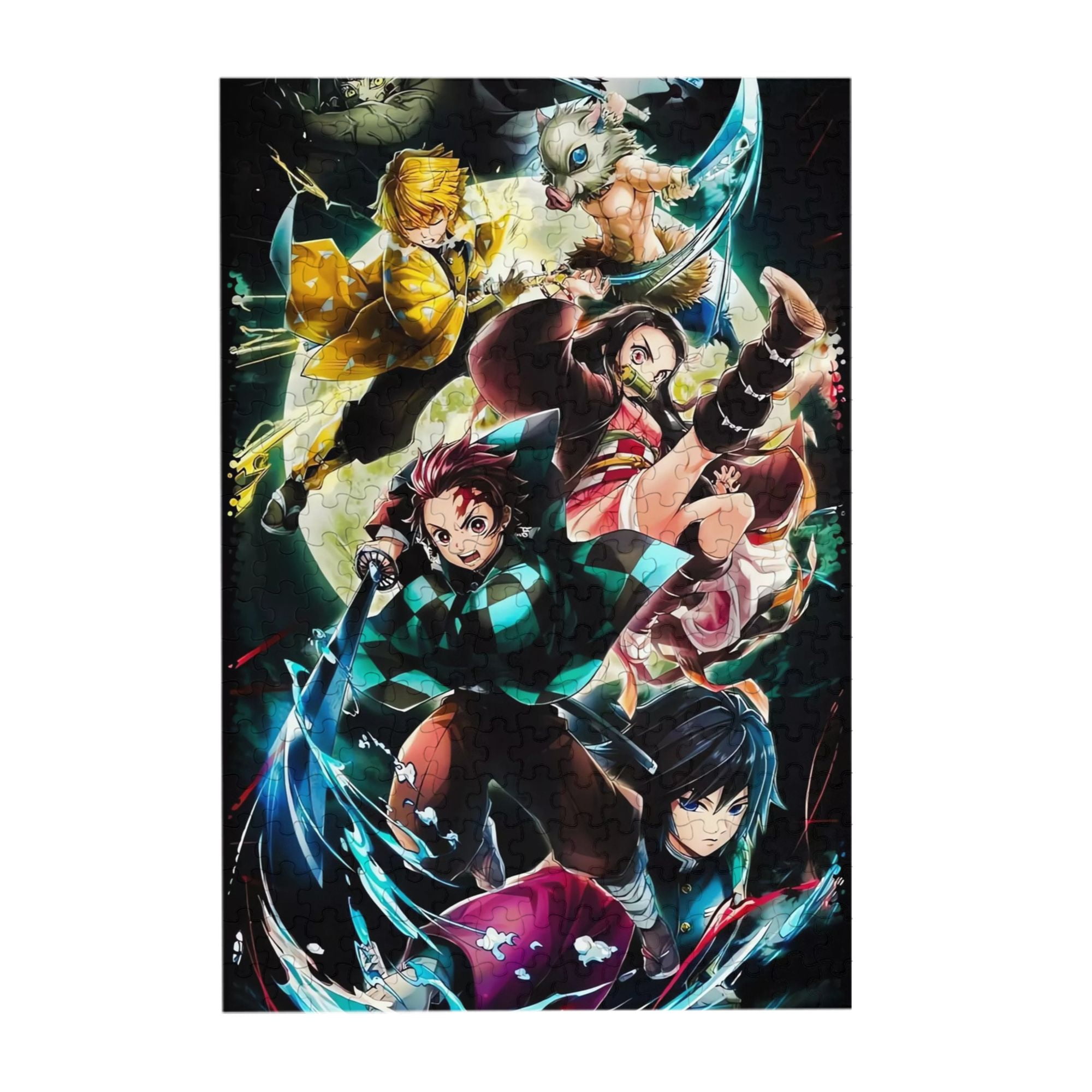 Demon Slayer: Kimetsu No Yaiba 300 Piece Puzzles,Wooden Jigsaw Puzzle ...