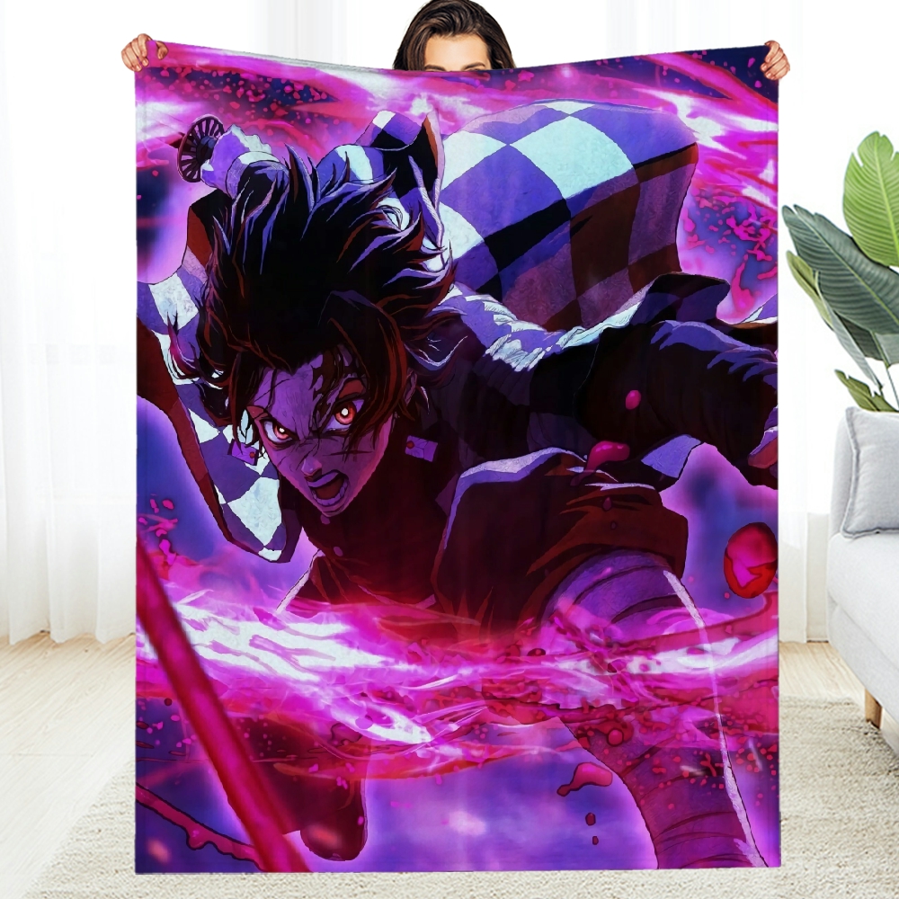 Demon Slayer Kimetsu No Yaiba 4K Lightweight Flannel Blanket 182723 ...