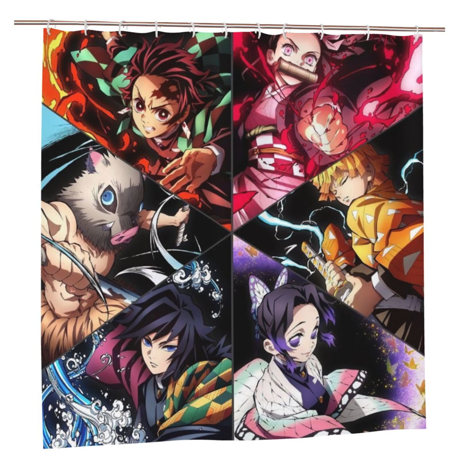 Demon Slayer: Kimetsu No Yaiba Bathroom Shower Curtain,Bath Curtains ...
