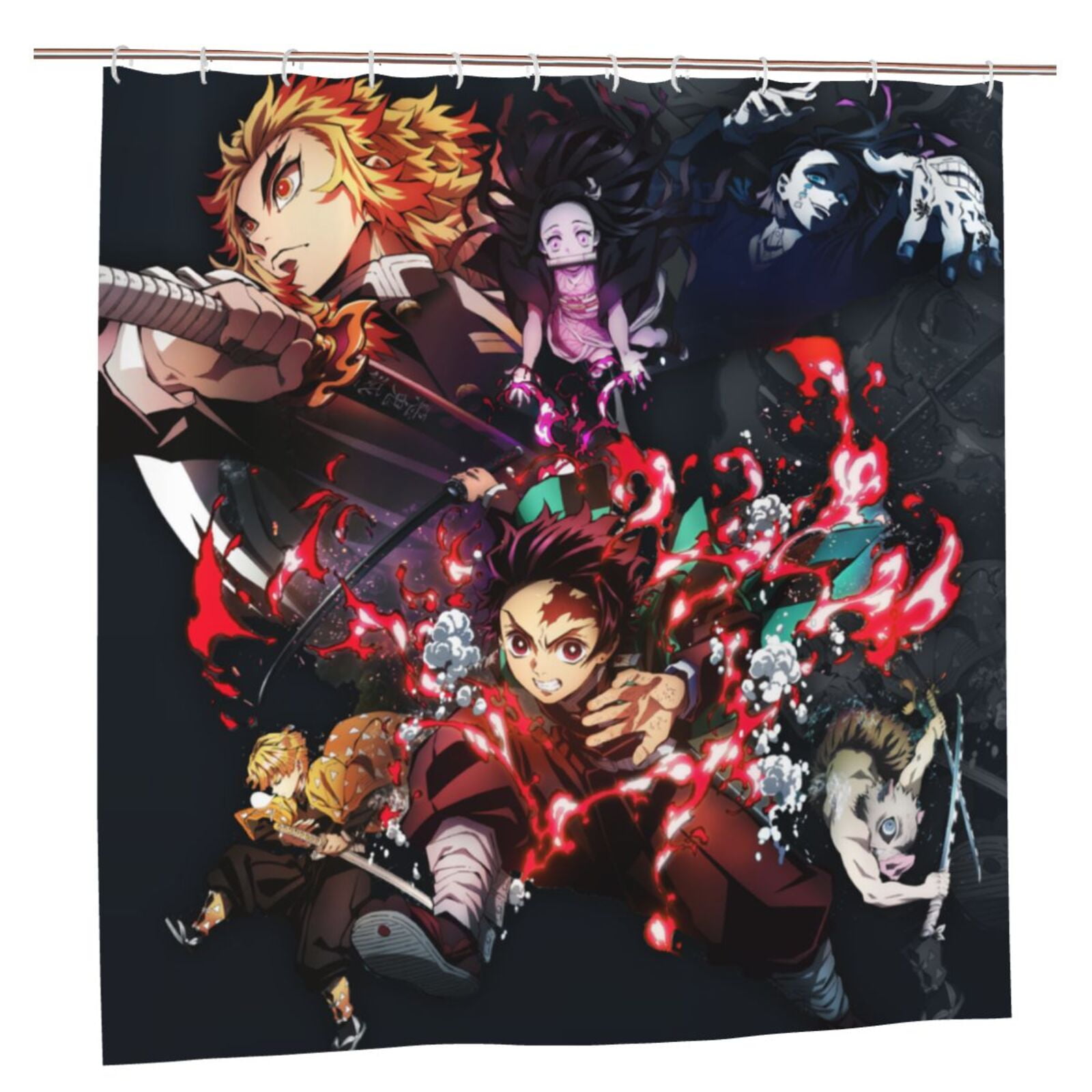 Demon Slayer: Kimetsu No Yaiba Bathroom Shower Curtain,Bath Curtains ...