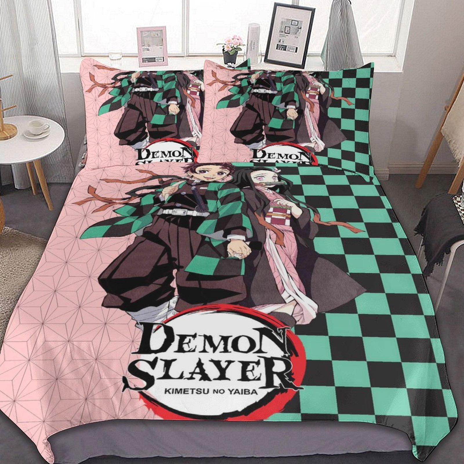 Demon Slayer: Kimetsu No Yaiba Bed Duvet Cover Microfiber Bedding Sets ...