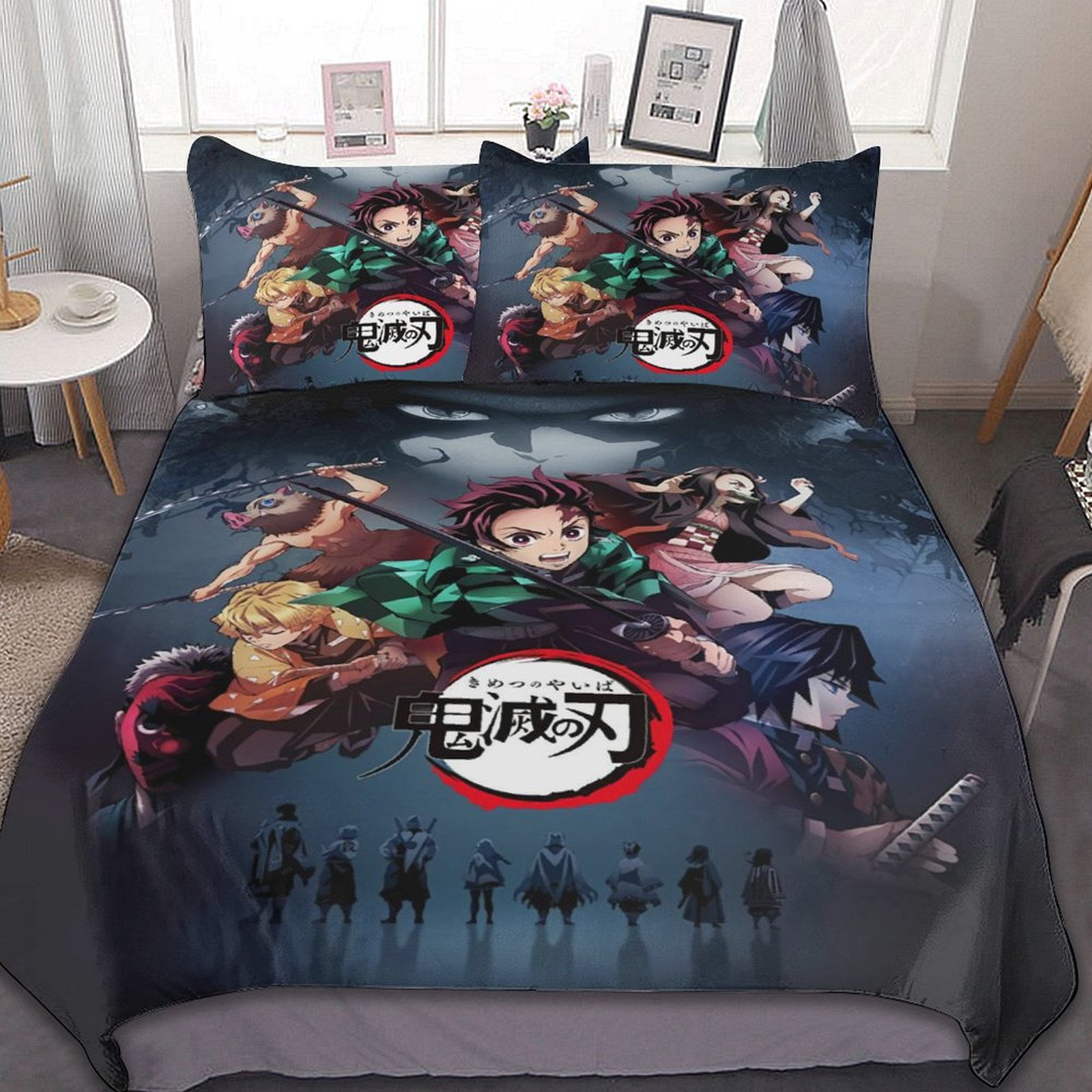 Demon Slayer: Kimetsu No Yaiba Bed Duvet Cover Microfiber Bedding Sets ...