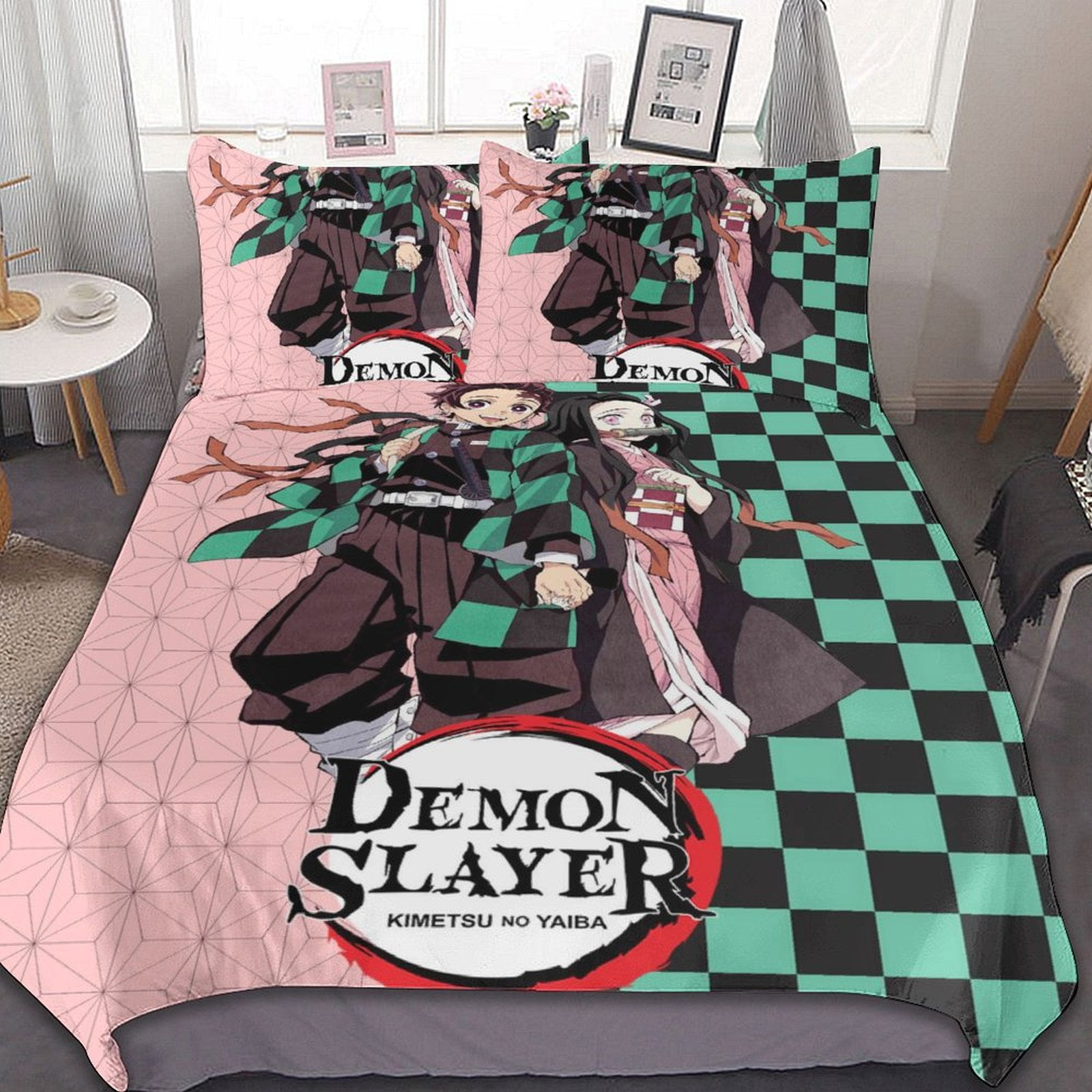 Demon Slayer: Kimetsu No Yaiba Bed Duvet Cover Microfiber Bedding Sets ...