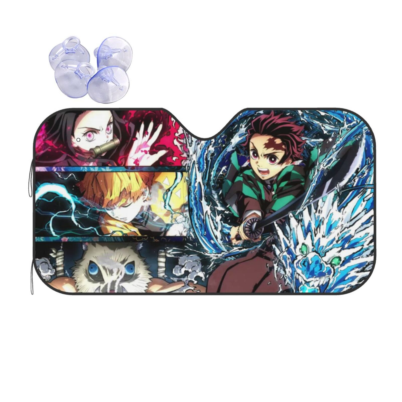 Demon Slayer Kimetsu No Yaiba Car Windshield Sun Shade, Auto Sun Heat ...