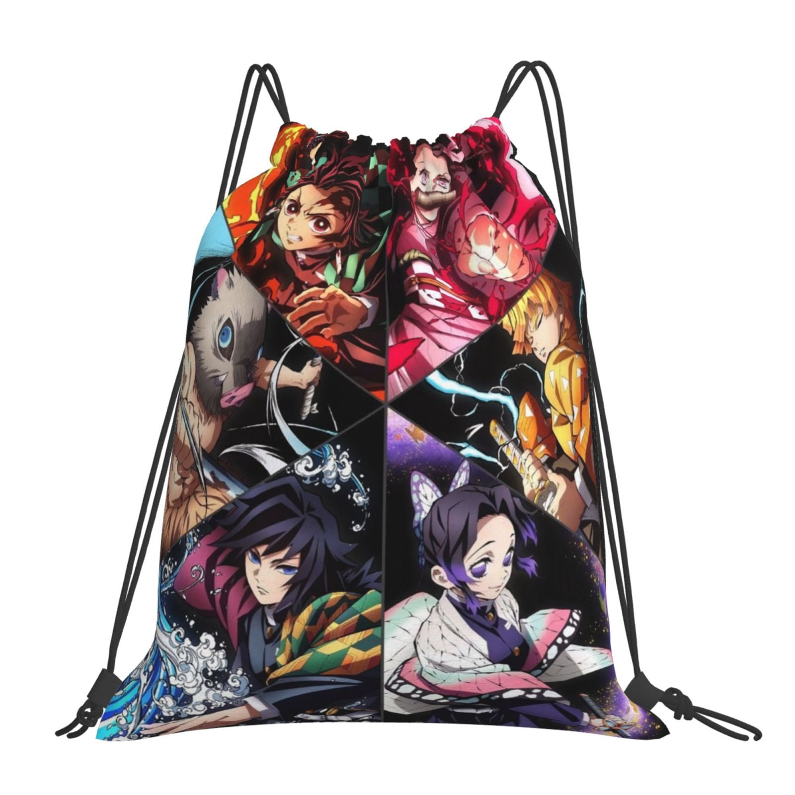 Demon Slayer: Kimetsu No Yaiba Drawstring Backpack Sport Gym Bag For ...
