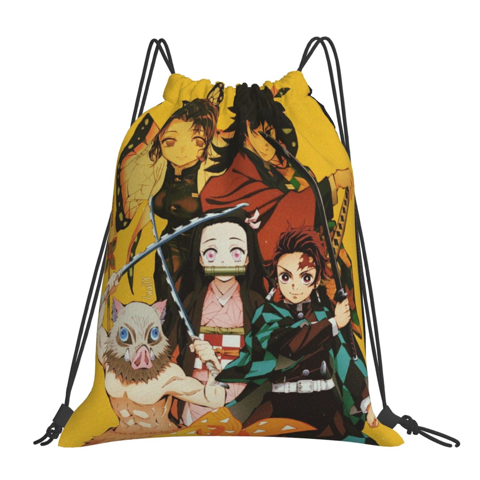 Demon Slayer: Kimetsu No Yaiba Drawstring Backpack Sport Gym Bag For ...