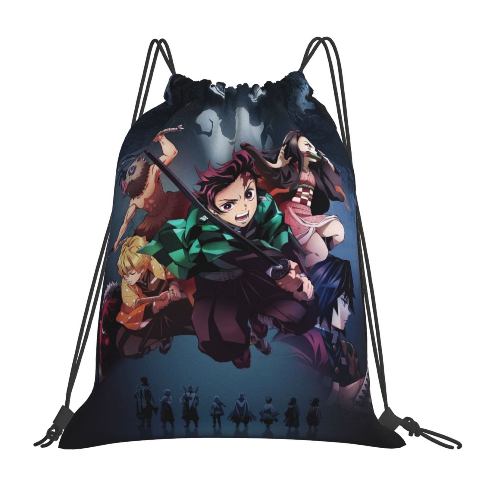 Demon Slayer: Kimetsu No Yaiba Drawstring Backpack Sport Gym Bag For ...