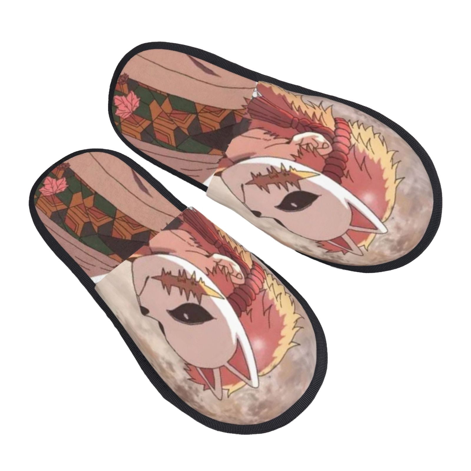 Demon Slayer Kimetsu No Yaiba Furry Slippers For Men Women Fuzzy House ...