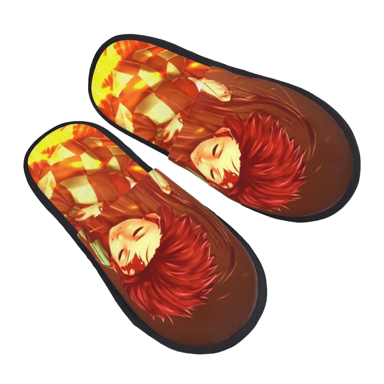 Demon Slayer Kimetsu No Yaiba Furry Slippers For Men Women Fuzzy House ...