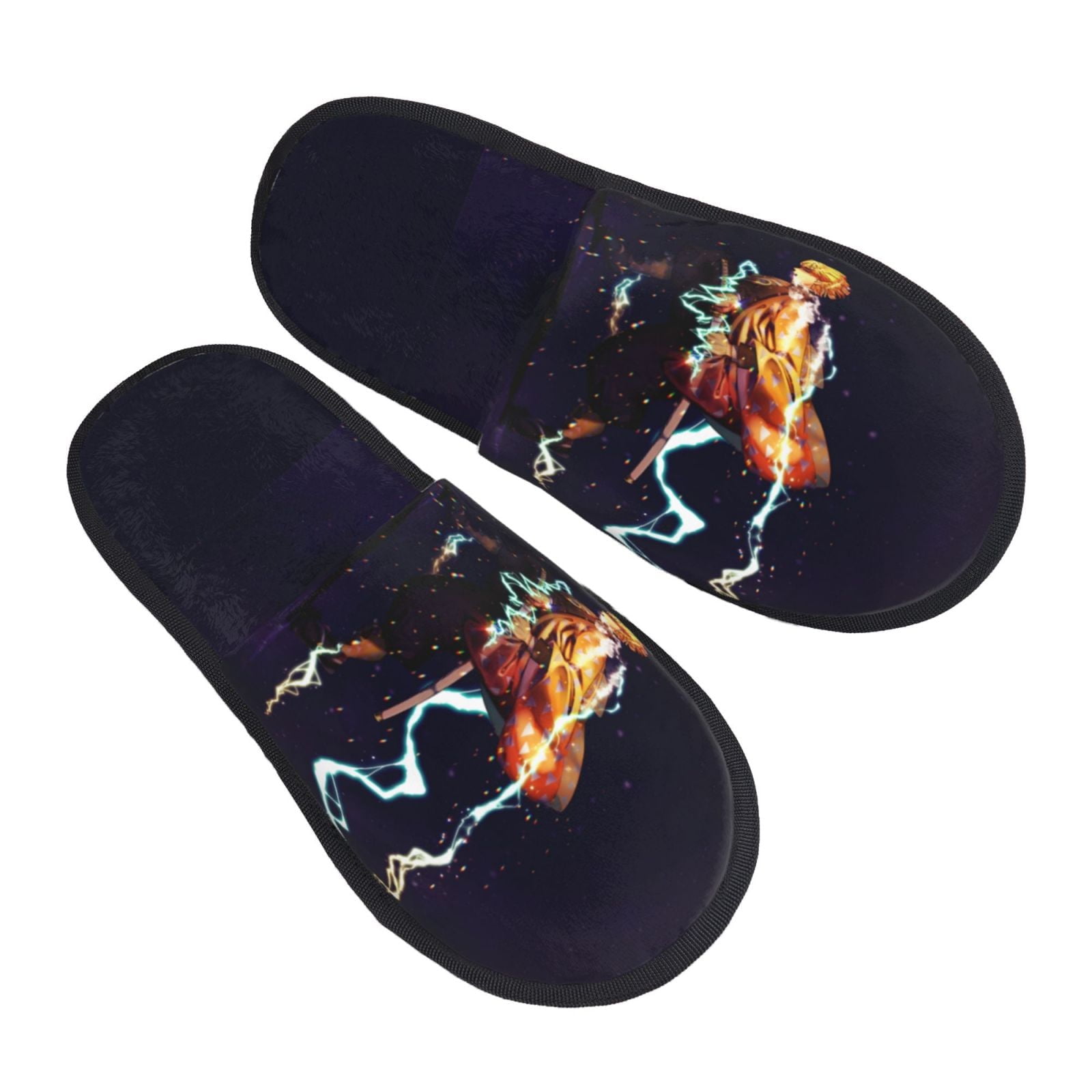 Demon Slayer Kimetsu No Yaiba Furry Slippers For Men Women Fuzzy House ...