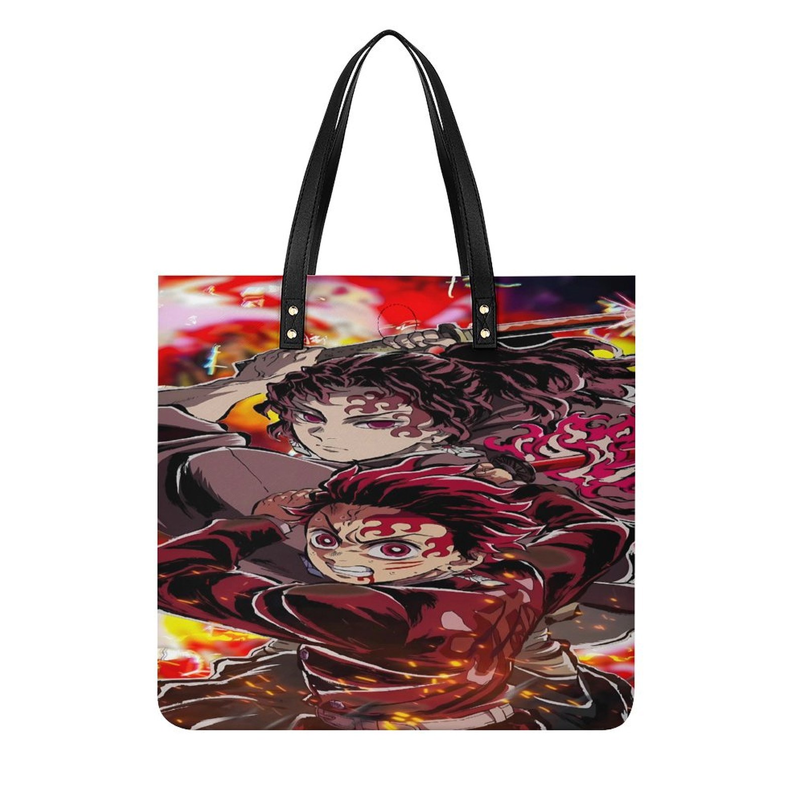 Demon-Slayer-Kimetsu-No-Yaiba Handbag, Casual PU Leather Tote Bag ...
