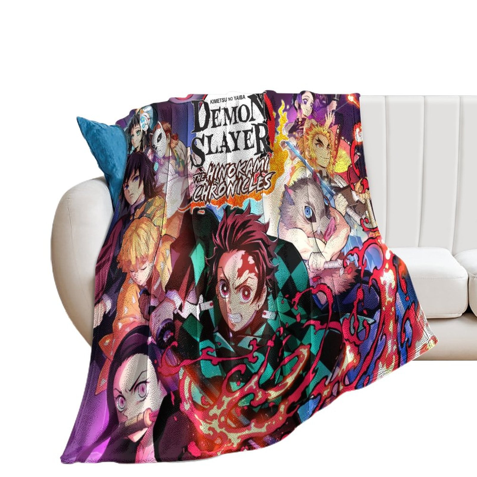 Demon Slayer Kimetsu No Yaiba Kids Adults Fleece Blanket Lightweight ...