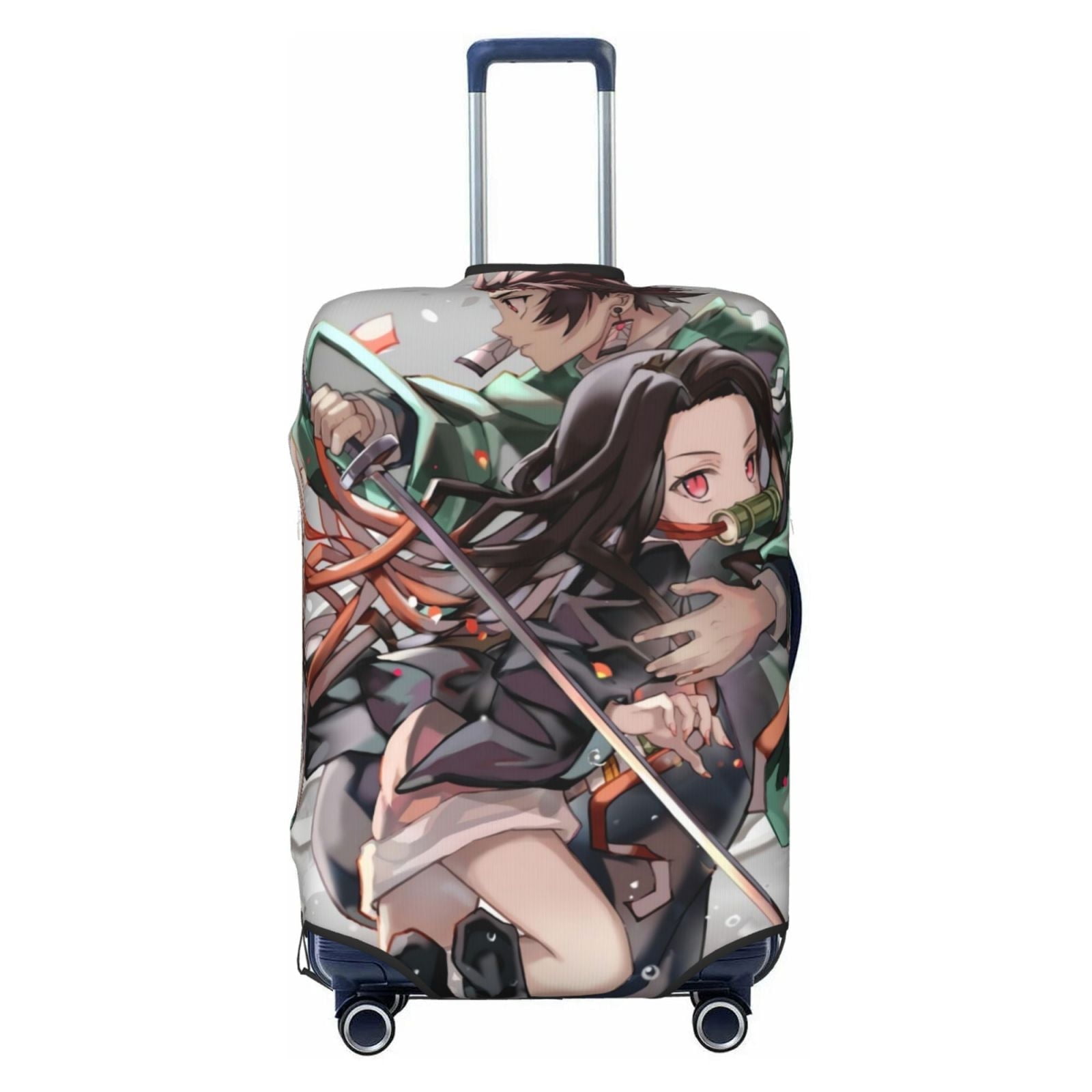 Demon Slayer Kimetsu No Yaiba Luggage Cover Approved Travel Suitcase Protector Elastic Washable ...