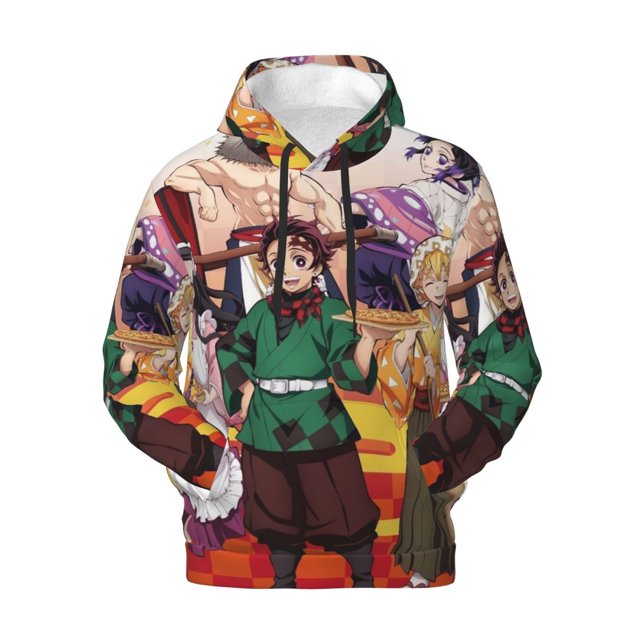 Demon Slayer Kimetsu No Yaiba Men's Hoodies Sweatshirt Soft Plush ...