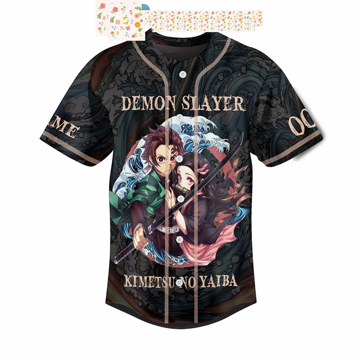 Demon Slayer Kimetsu No Yaiba Personalized Baseball Jersey - Walmart.com