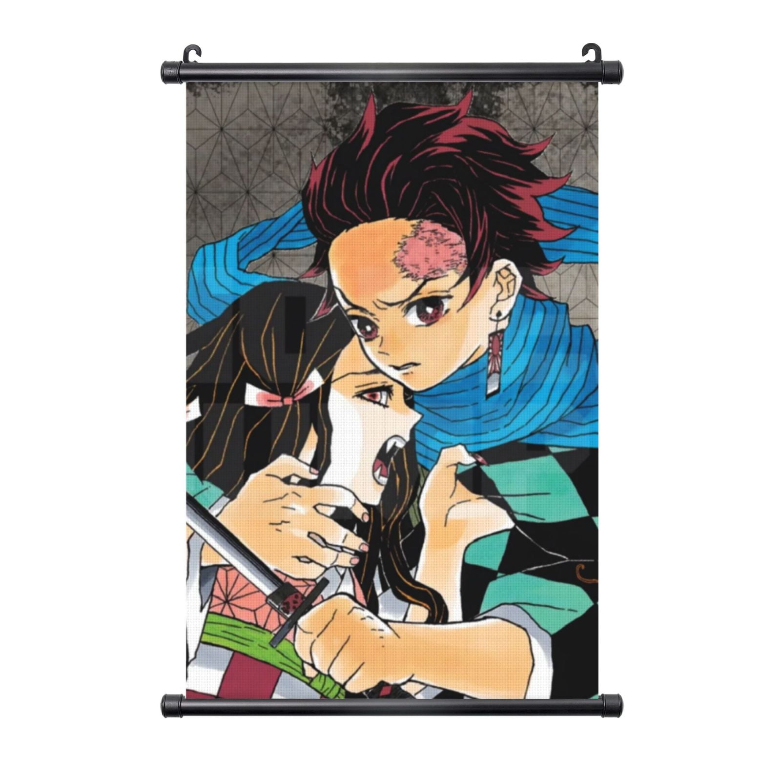 Demon Slayer Kimetsu No Yaiba Poster Hanger, Anime Artwork Painting ...