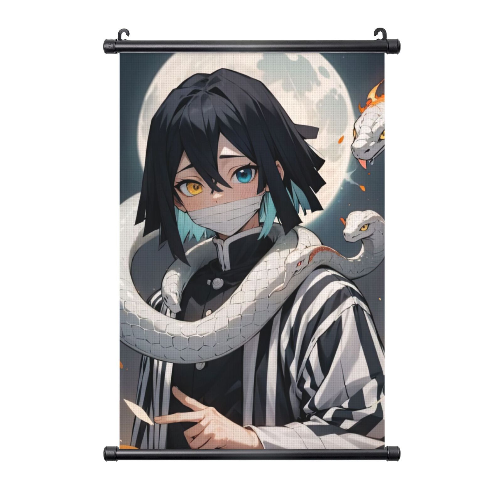 Demon Slayer Kimetsu No Yaiba Poster Hanger, Anime Artwork Painting ...