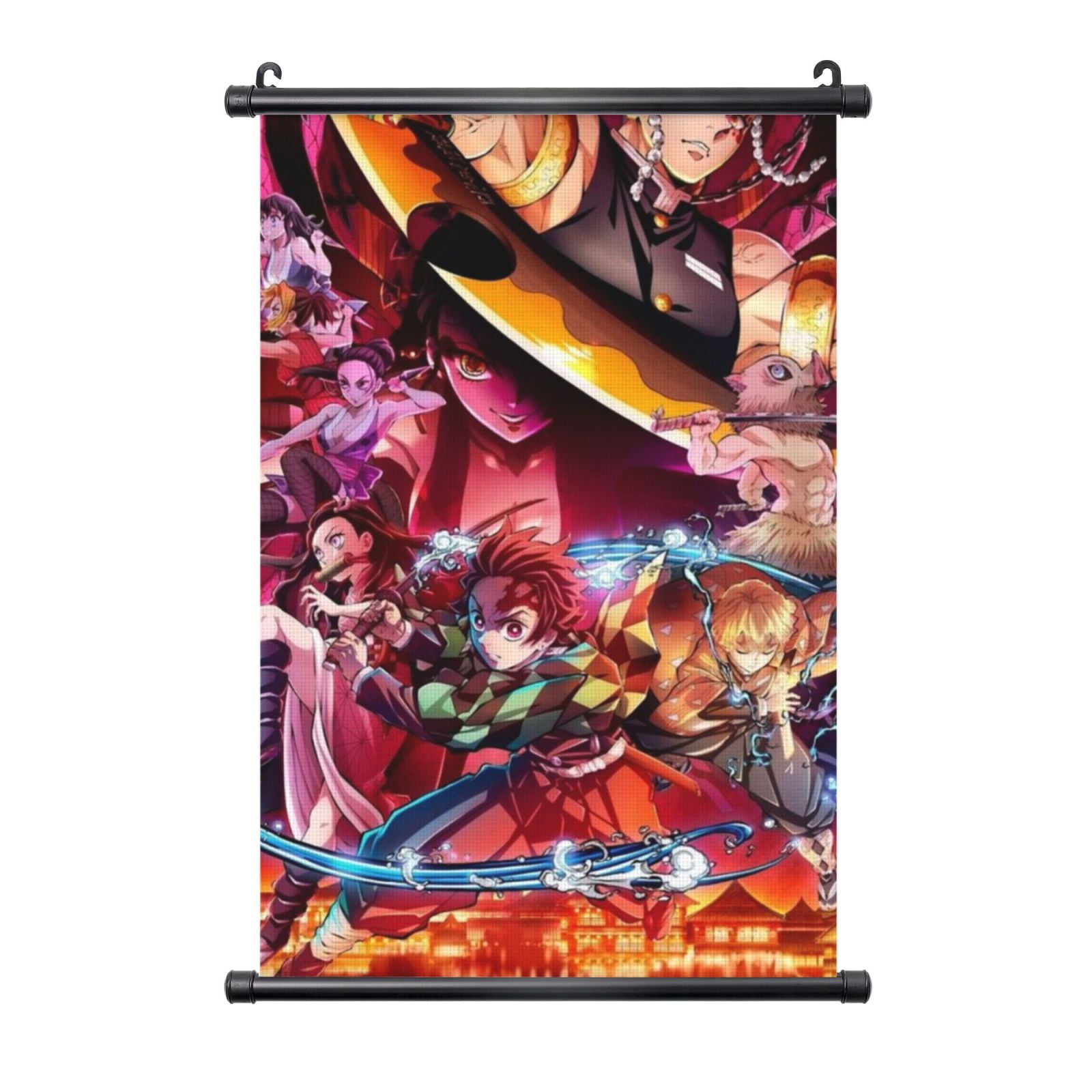 Demon Slayer Kimetsu No Yaiba Poster Hanger, Anime Artwork Painting ...