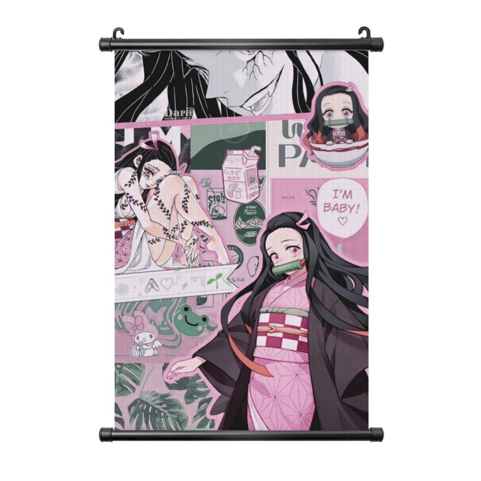 Demon Slayer Kimetsu No Yaiba Poster Hanger, Anime Artwork Painting ...