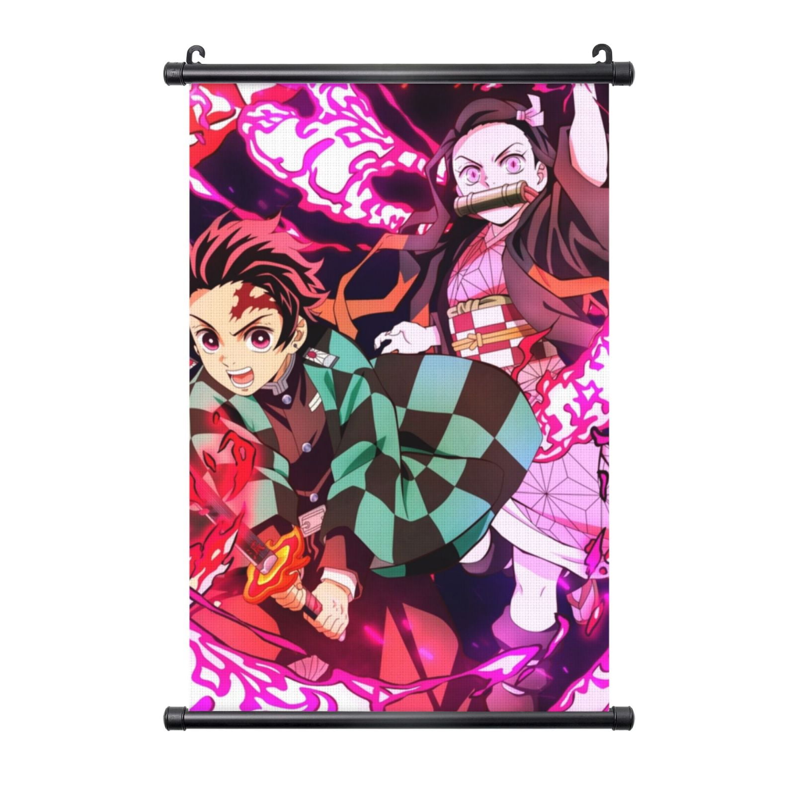 Demon Slayer Kimetsu No Yaiba Poster Hanger, Anime Artwork Painting ...