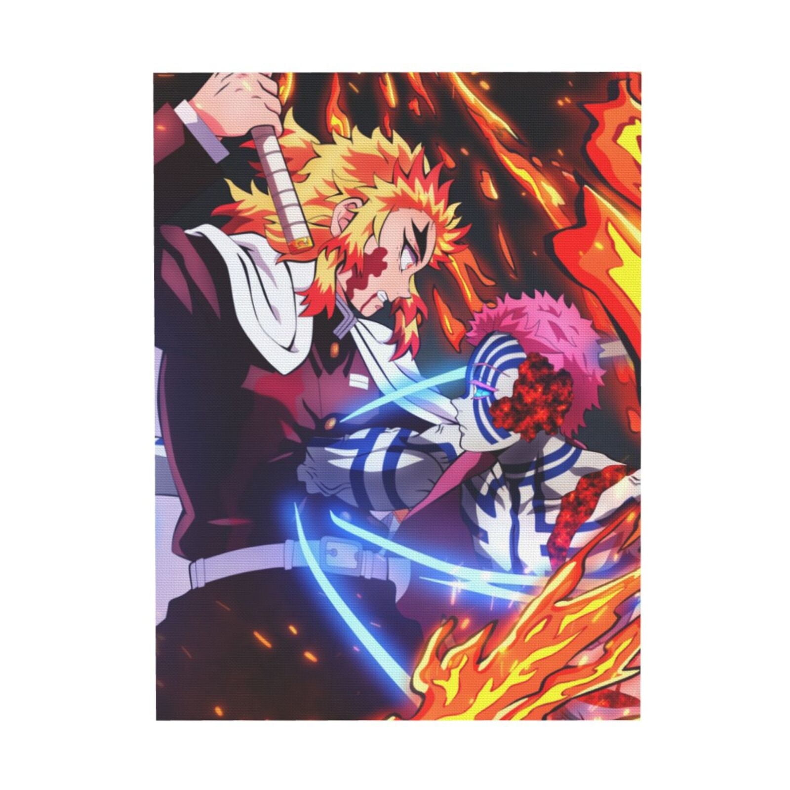 Demon Slayer Kimetsu No Yaiba Poster, Japan Anime Canvas Wall Art For ...