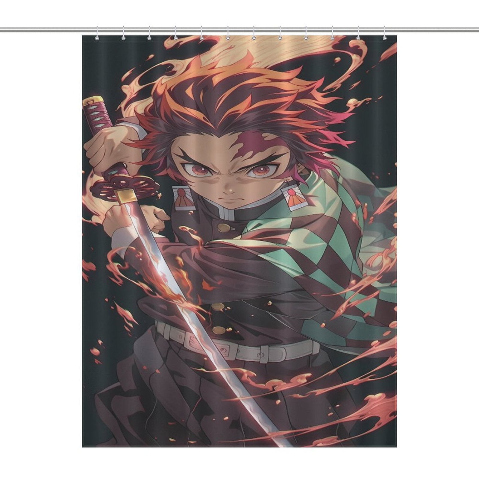 Demon-Slayer-Kimetsu-No-Yaiba Shower Curtains, Bath Decor Fabric ...