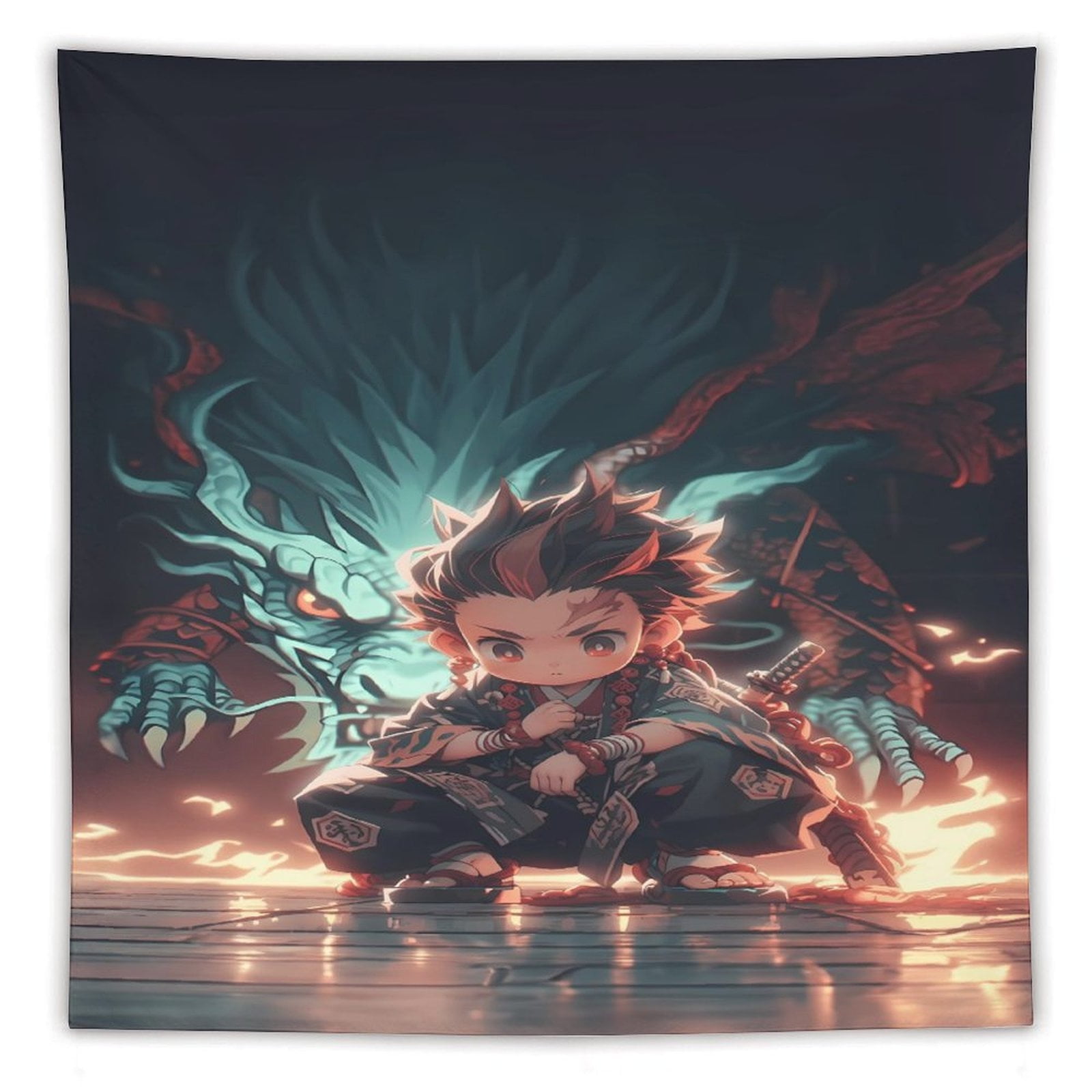Demon-Slayer-Kimetsu-No-Yaiba Tapestry, Wall Hanging Decor, Aesthetic ...