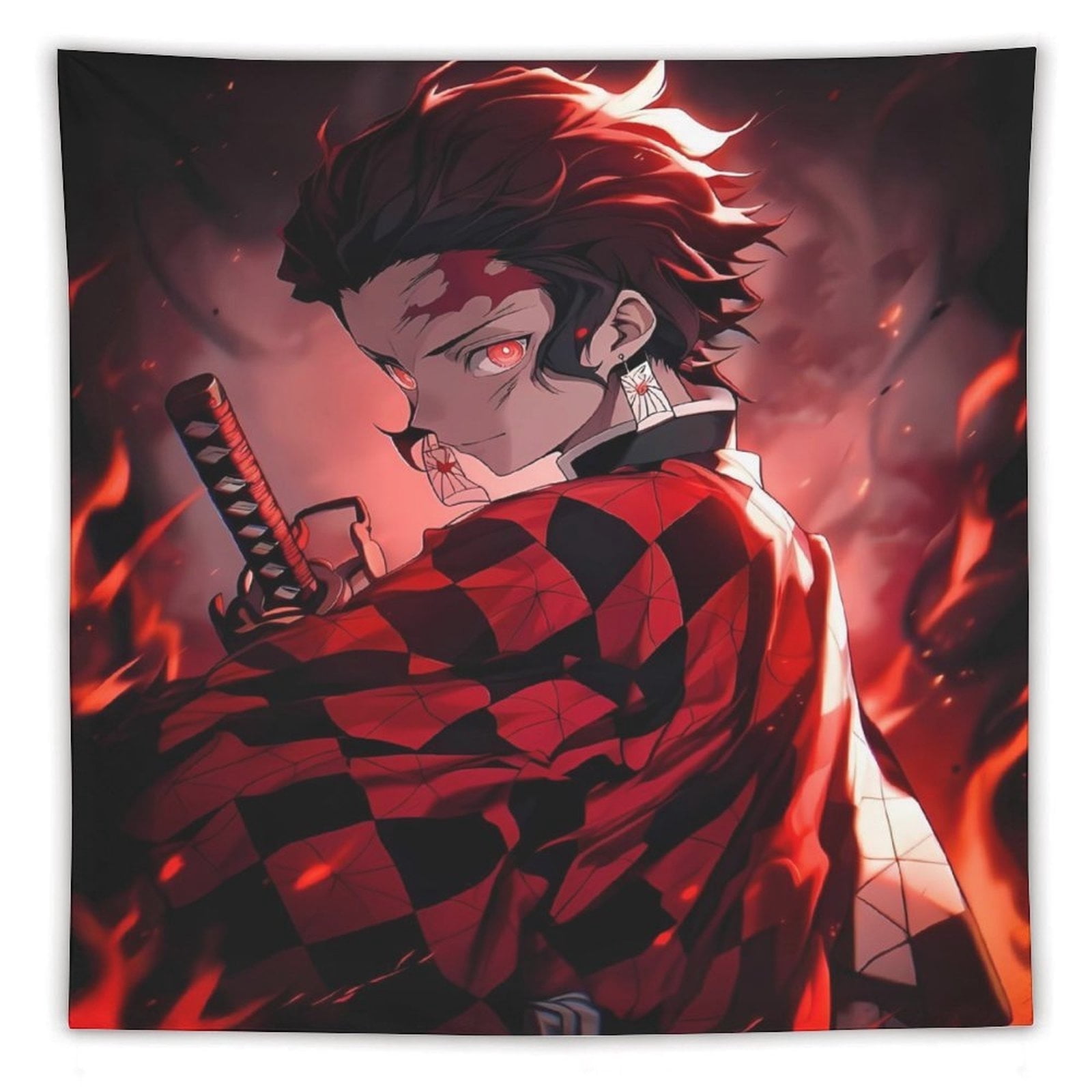 Demon-Slayer-Kimetsu-No-Yaiba Tapestry, Wall Hanging Decor, Aesthetic ...