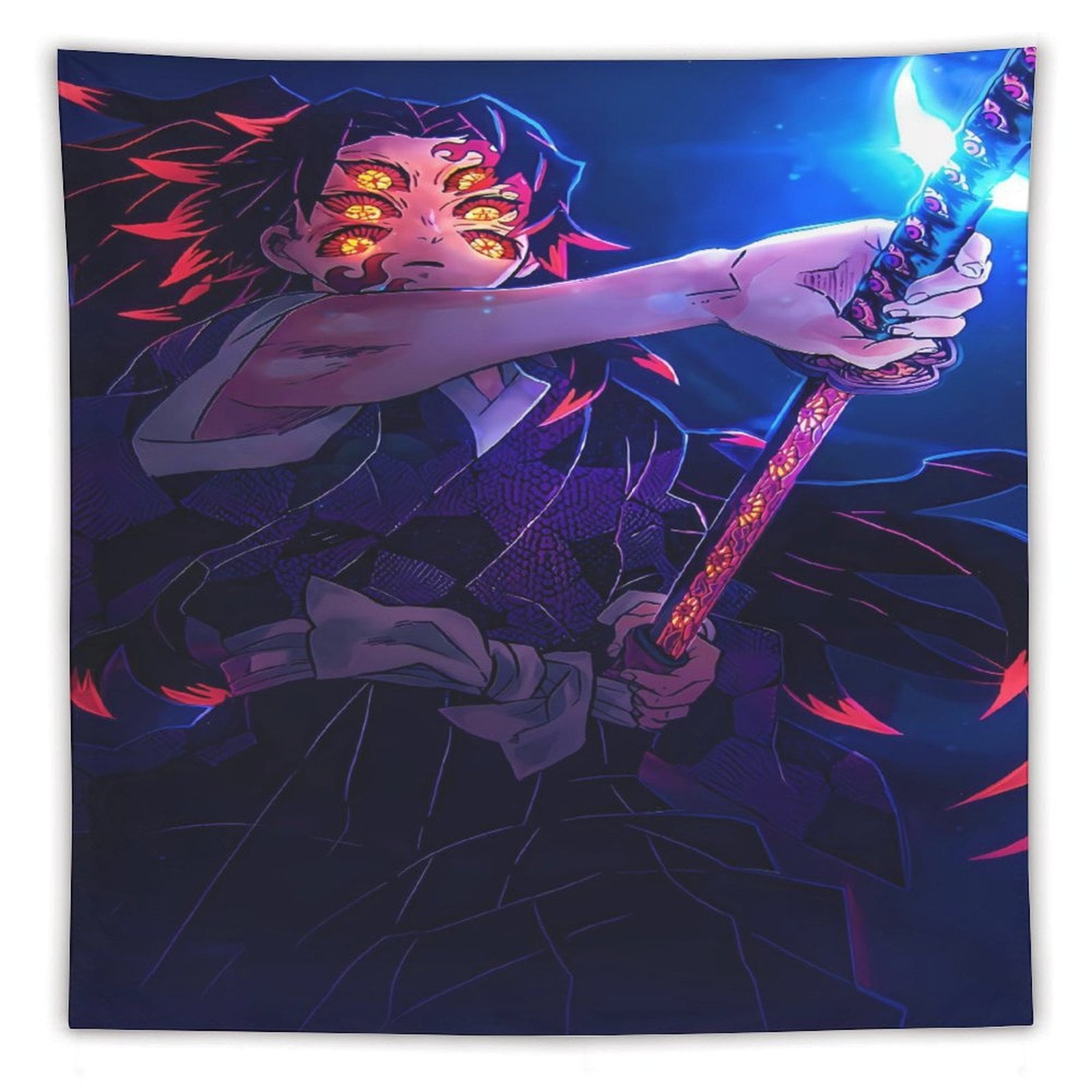 Demon-Slayer-Kimetsu-No-Yaiba Tapestry, Wall Hanging Decor, Aesthetic ...