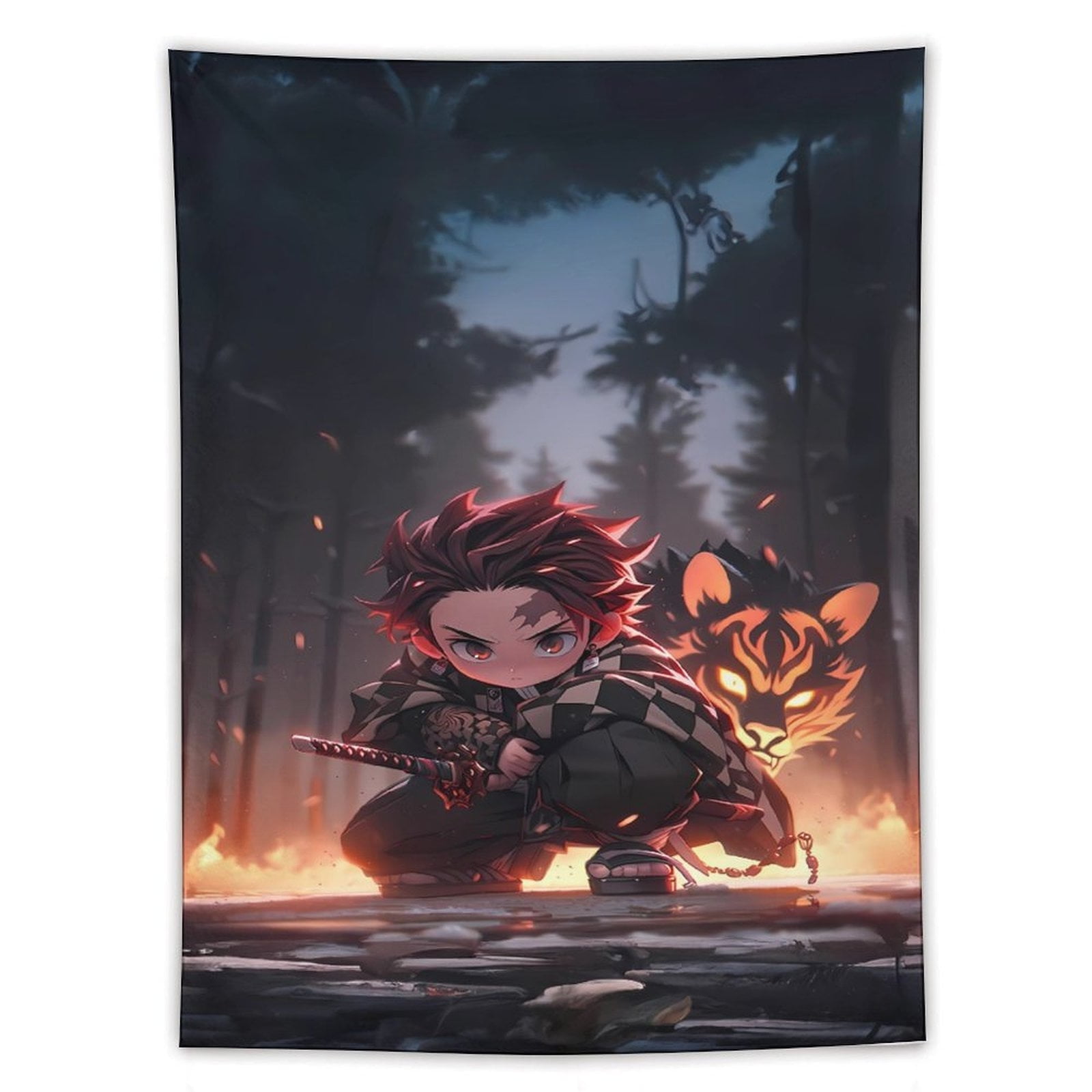 Demon-Slayer-Kimetsu-No-Yaiba Tapestry, Wall Hanging Decor, Aesthetic ...
