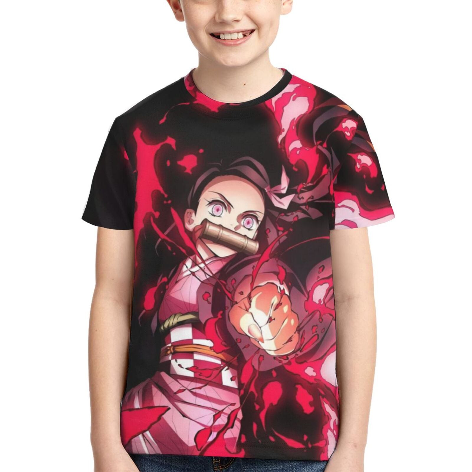 Demon Slayer Kimetsu No Yaiba Teens Boys Girls Shirt Graphic T-Shirt ...