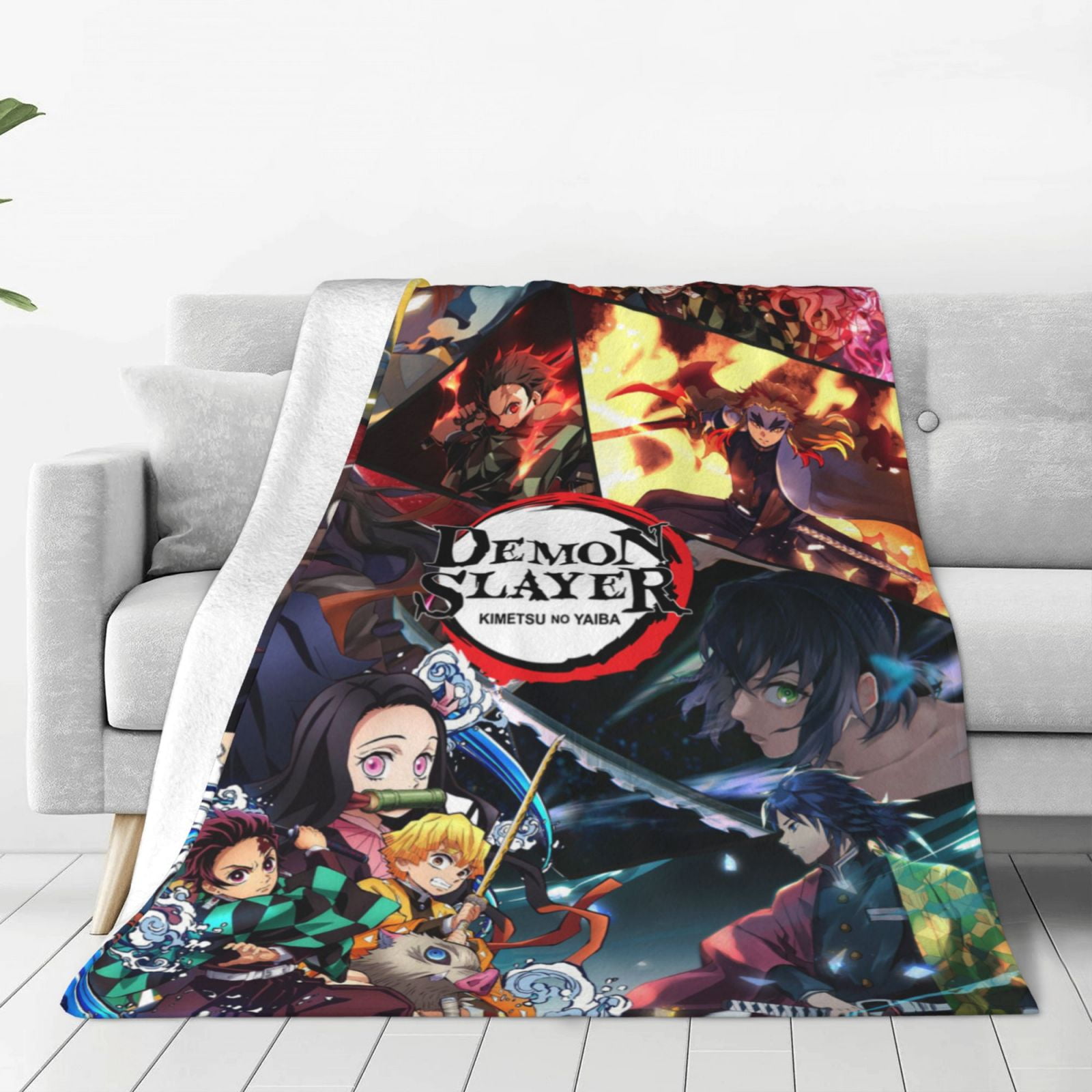 Demon Slayer: Kimetsu No Yaiba Throw Blanket Couch Bed Sofa Soft ...