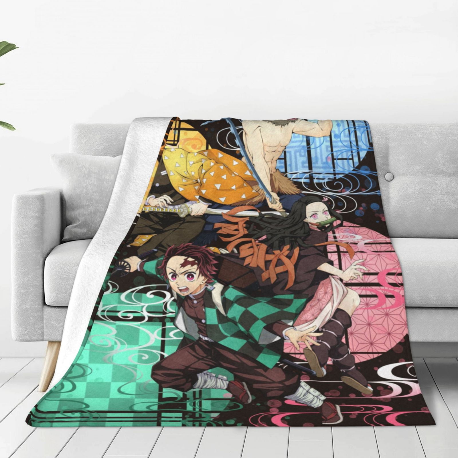 Demon Slayer: Kimetsu No Yaiba Throw Blanket Couch Bed Sofa Soft ...