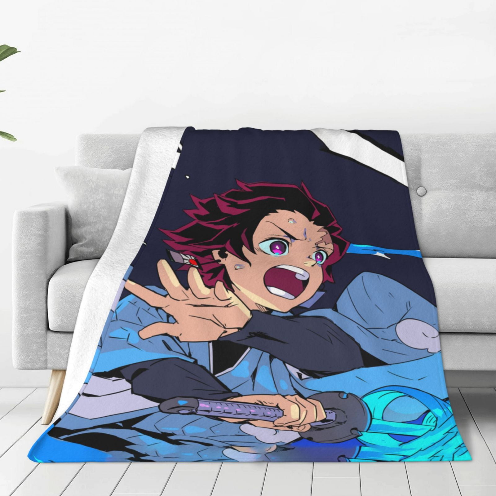 Demon Slayer Kimetsu No Yaiba Ultra-Soft Micro Fleece Blanket Throw All ...