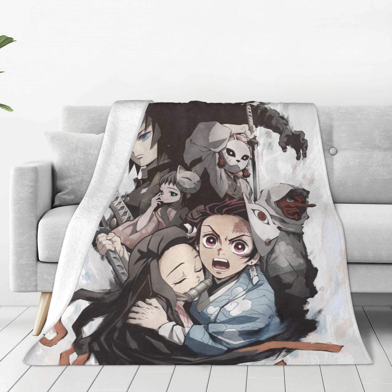 Demon Slayer Kimetsu No Yaiba Ultra-Soft Micro Fleece Blanket Throw All ...