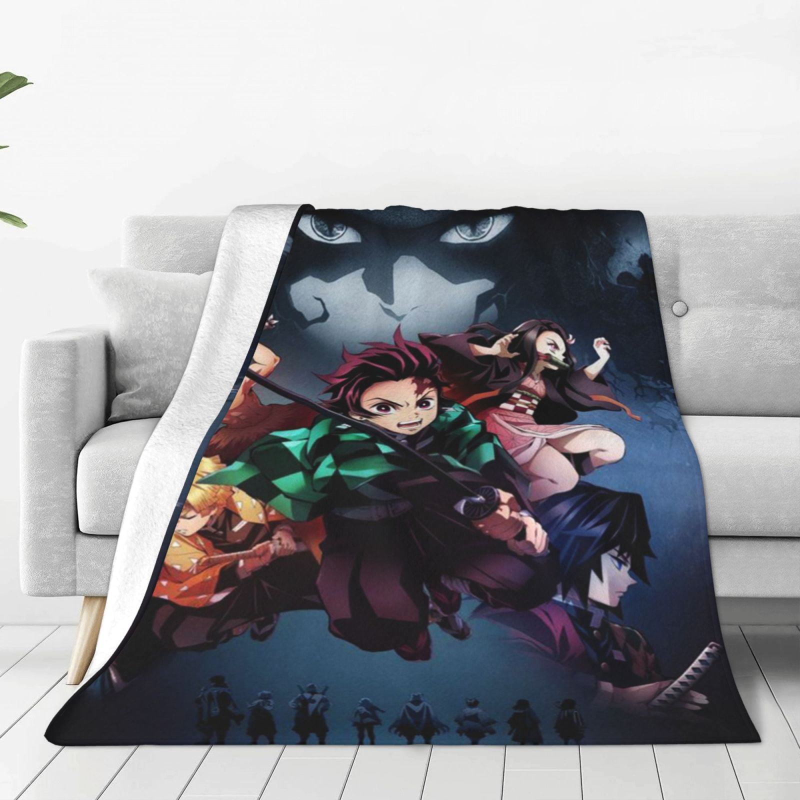 Demon Slayer Kimetsu No Yaiba Ultra-Soft Micro Fleece Blanket Throw All ...