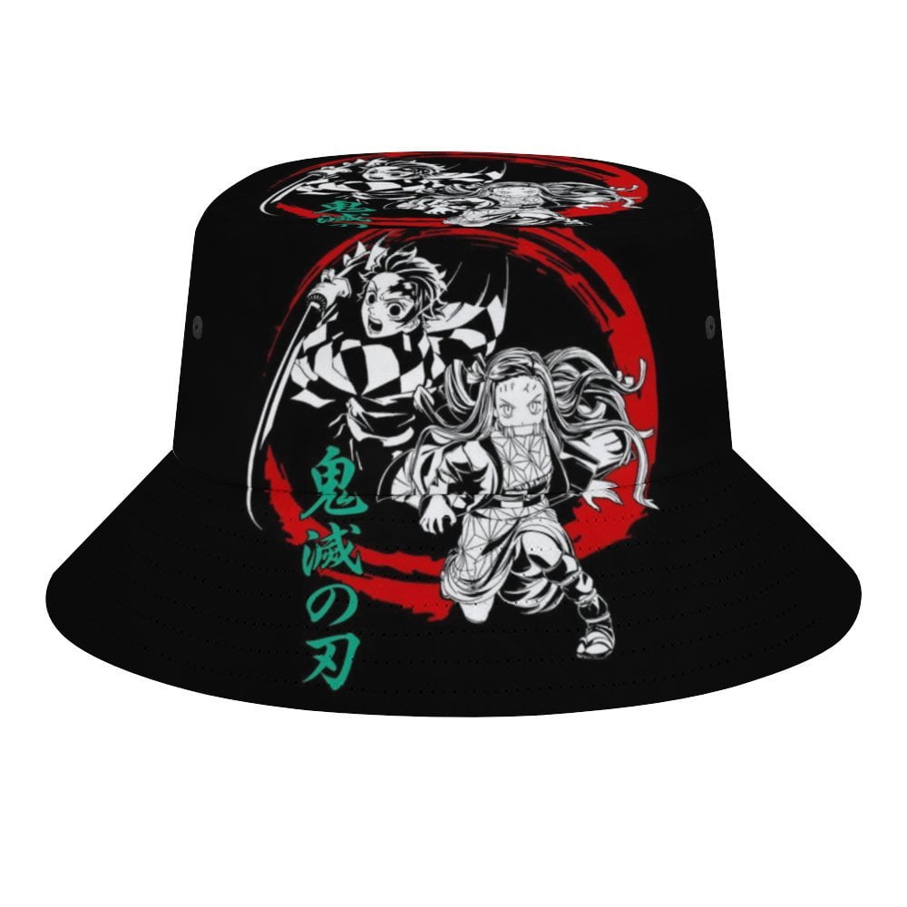 Demon Slayer Kimetsu No Yaiba Unisex Bucket Hats Packable Fisherman Hat ...