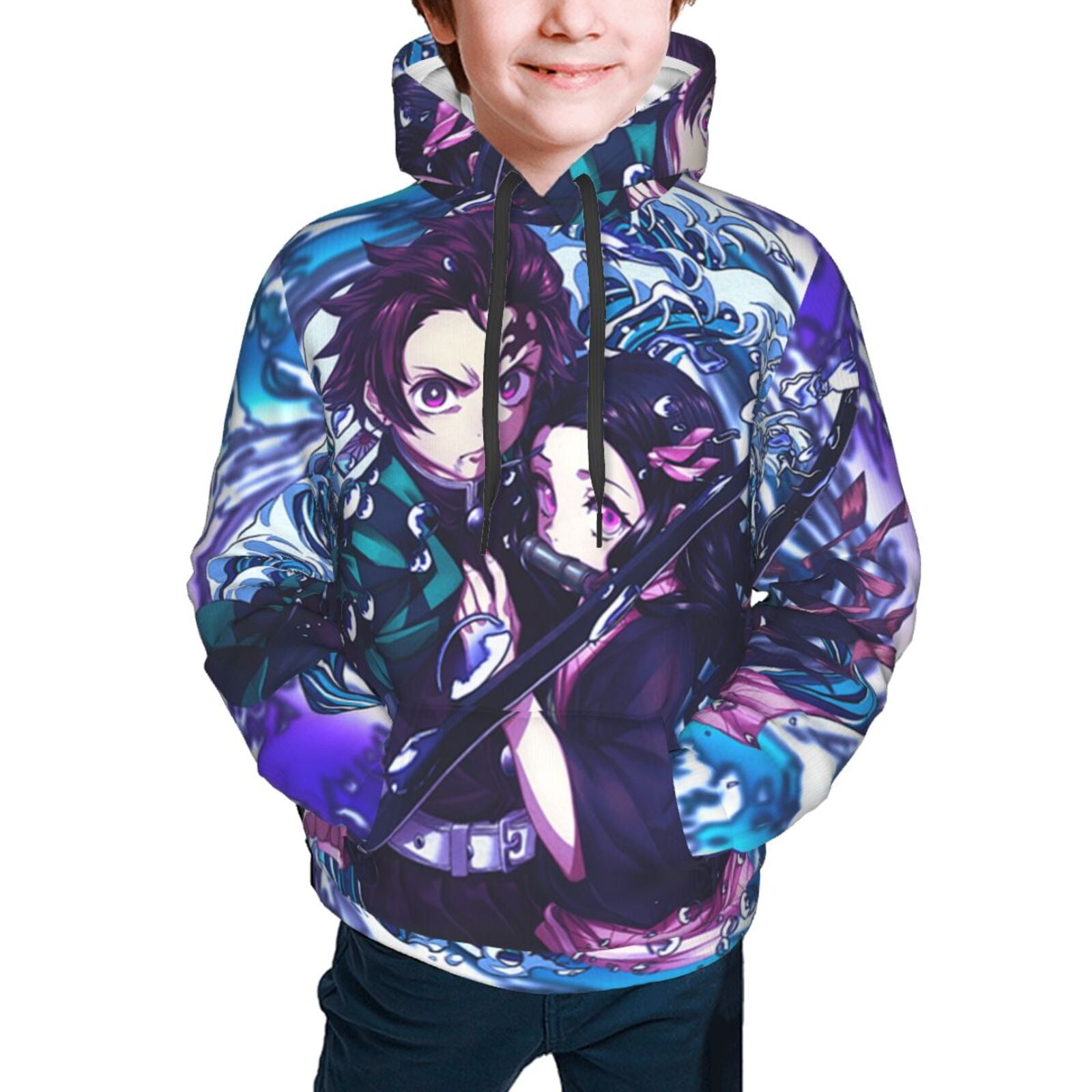 Demon Slayer Kimetsu No Yaiba Unisex Kids Hoodie For Children'S Boys ...