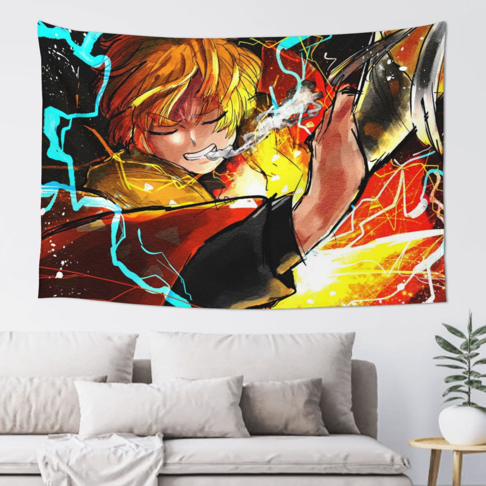 Demon Slayer Kimetsu No Yaiba Wall Tapestry, Anime Tapestries, Hippie ...
