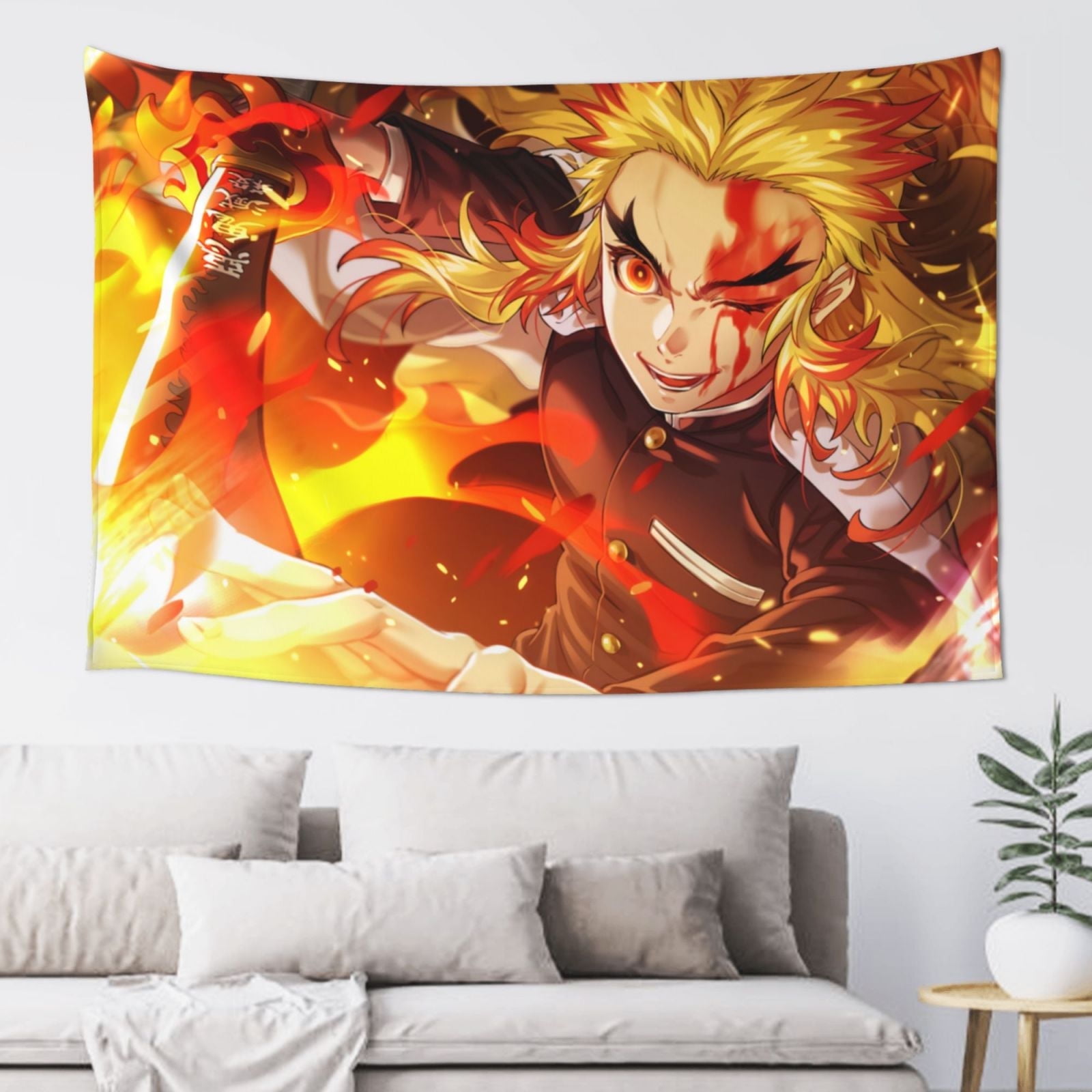 Demon Slayer Kimetsu No Yaiba Wall Tapestry, Anime Tapestries, Hippie ...