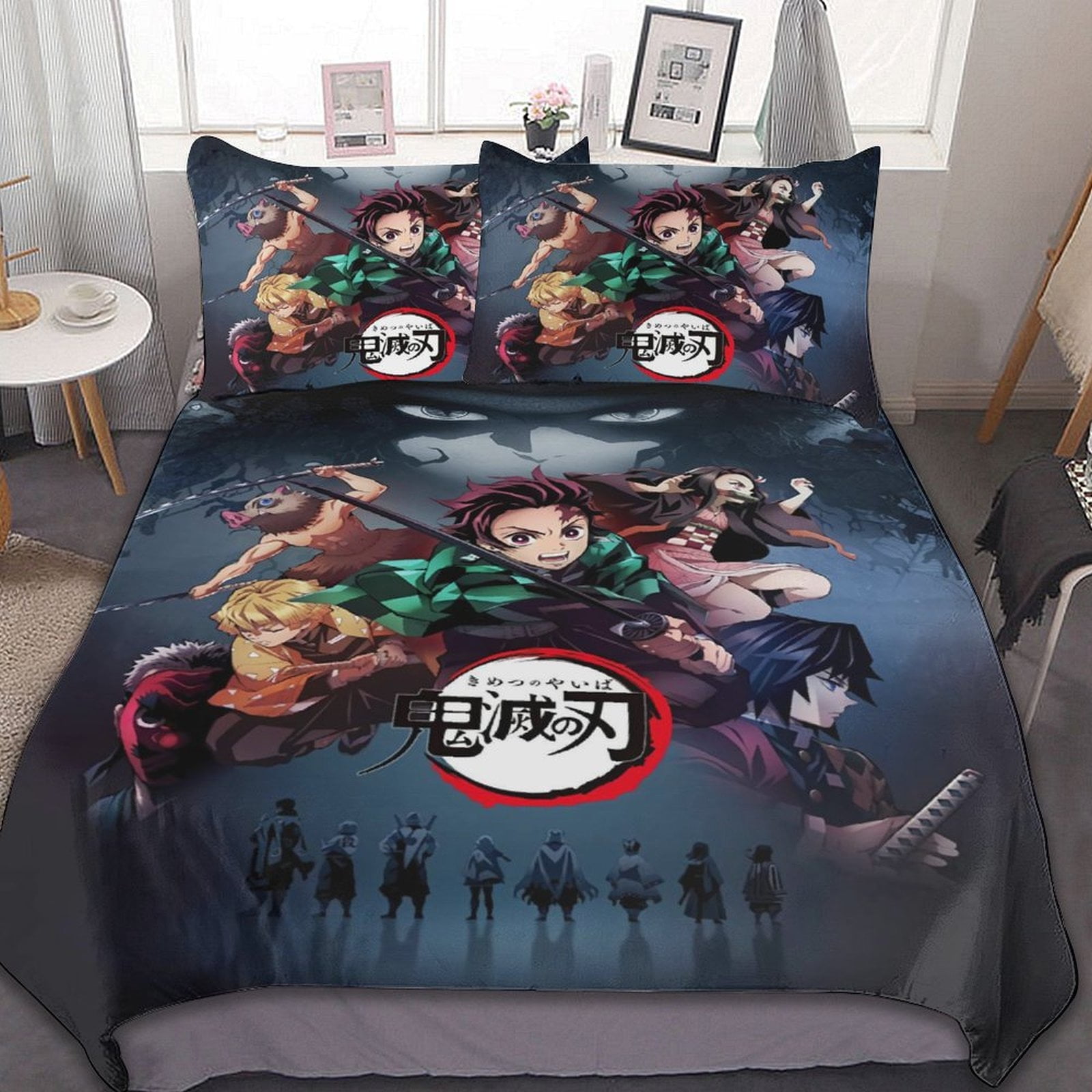 Demon Slayer: Kimetsu No Yaiba Bed Duvet Cover Microfiber Bedding Sets ...