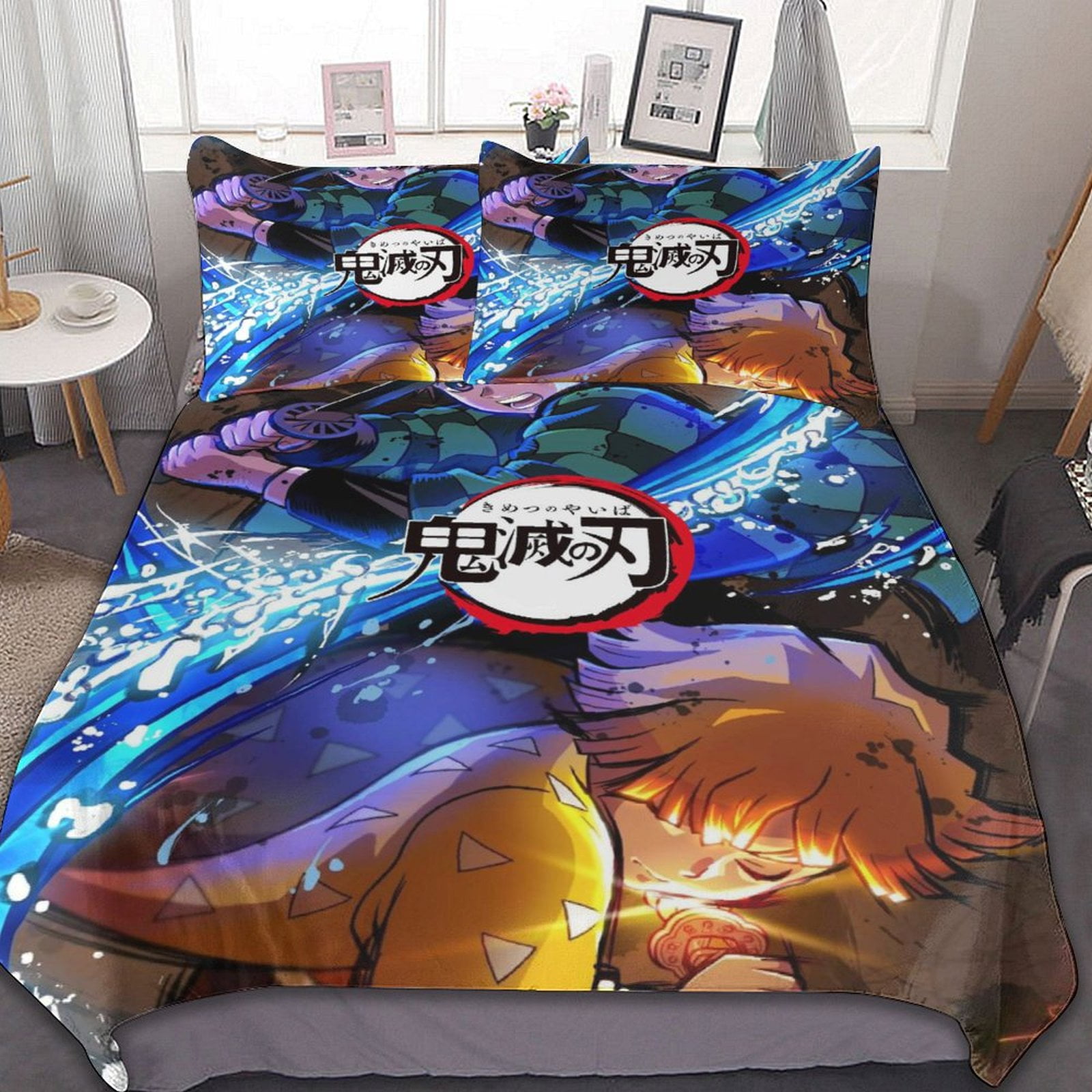 Demon Slayer: Kimetsu No Yaiba Bed Duvet Cover Microfiber Bedding Sets ...
