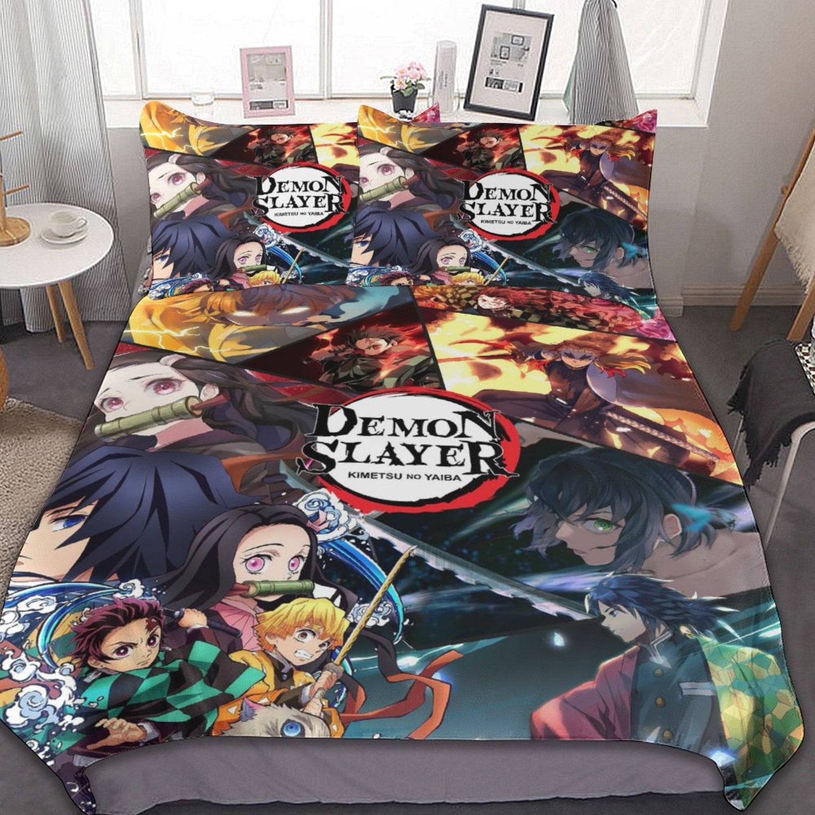 Demon Slayer: Kimetsu No Yaiba Bed Duvet Cover Microfiber Bedding Sets ...