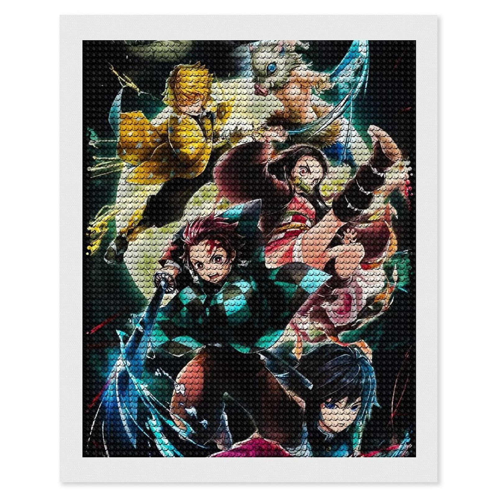 Demon Slayer: Kimetsu No Yaiba Diamond Art Kits for Adults 5D Diamond ...