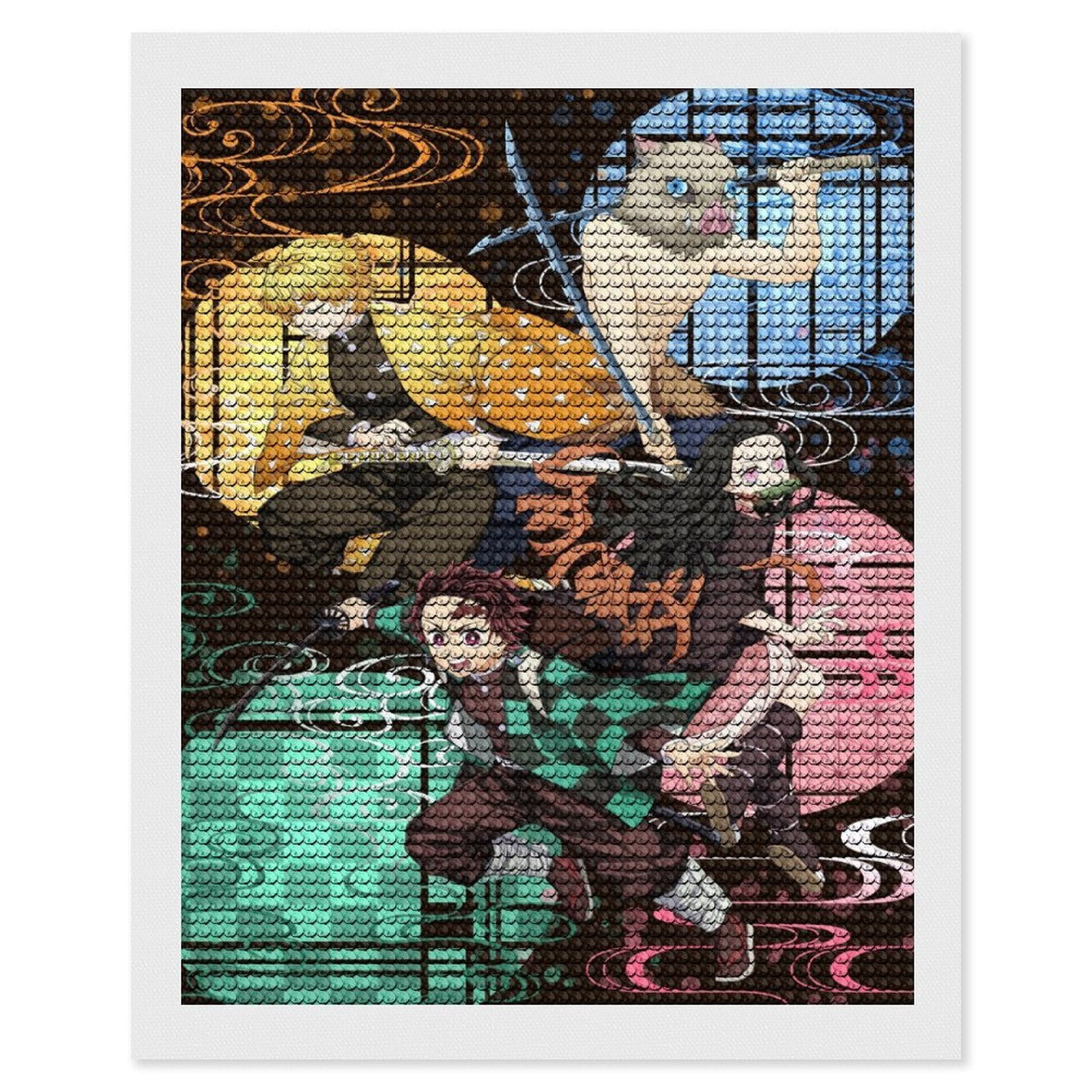 Demon Slayer: Kimetsu No Yaiba Diamond Art Kits for Adults 5D Diamond ...