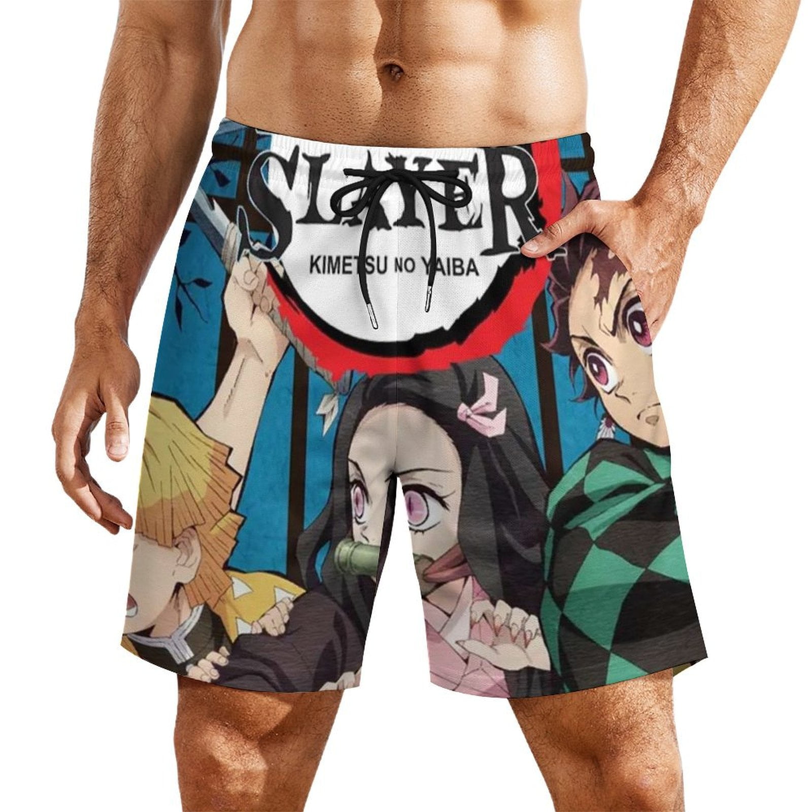 Demon Slayer Kimetsu No Yaiba Men's Board Shorts Swim Trunks Beach ...