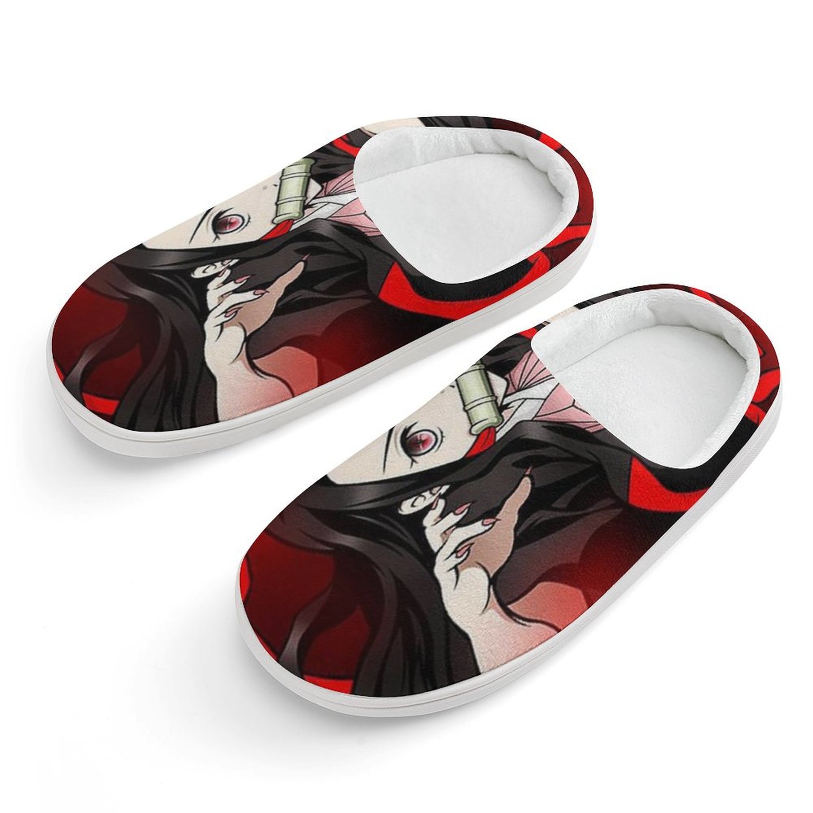Demon Slayer Kimetsu No Yaiba Nezuko Blood Winter Plush Slippers for ...