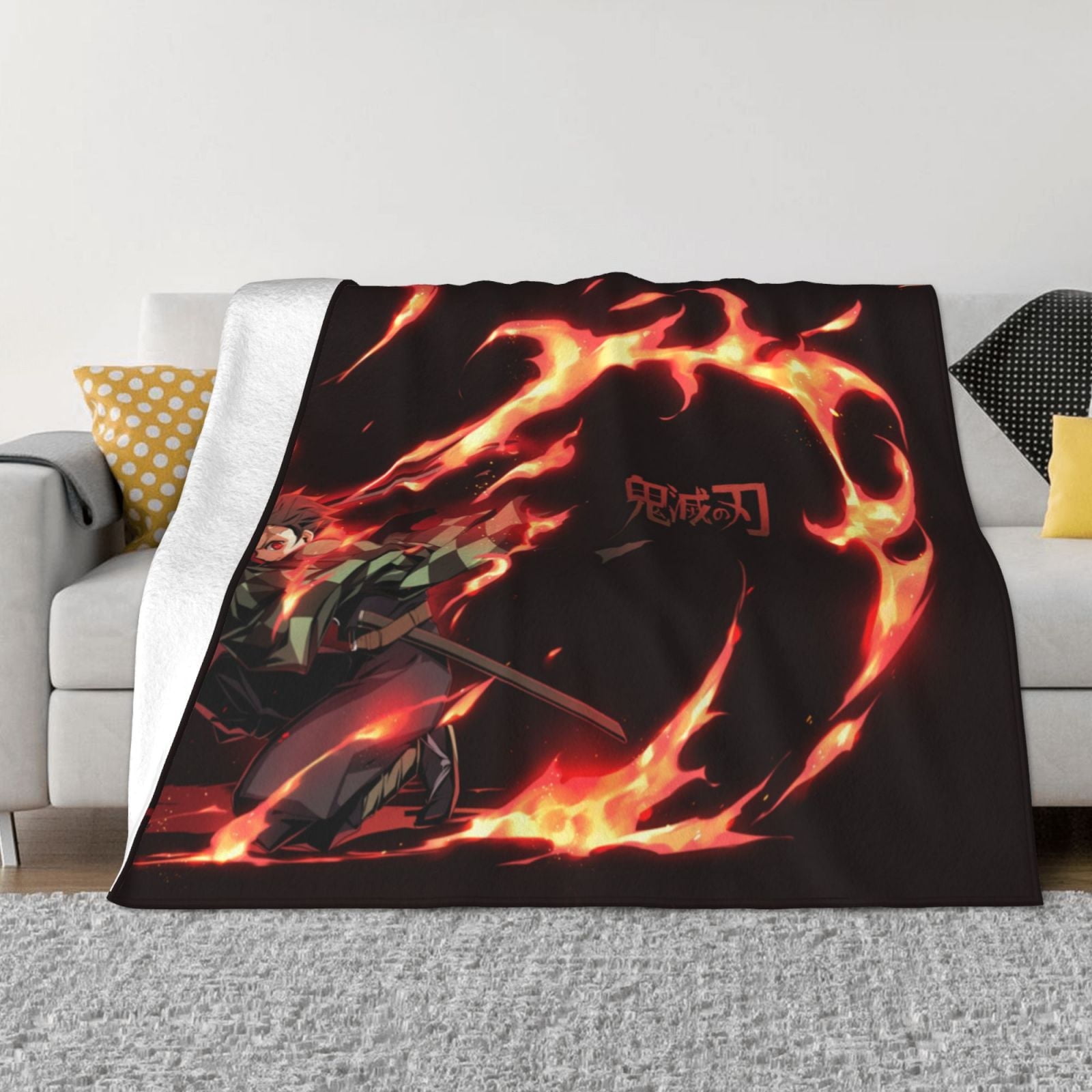 Demon Slayer Kimetsu No Yaiba Throw Blanket Couch Bed Sofa Soft ...