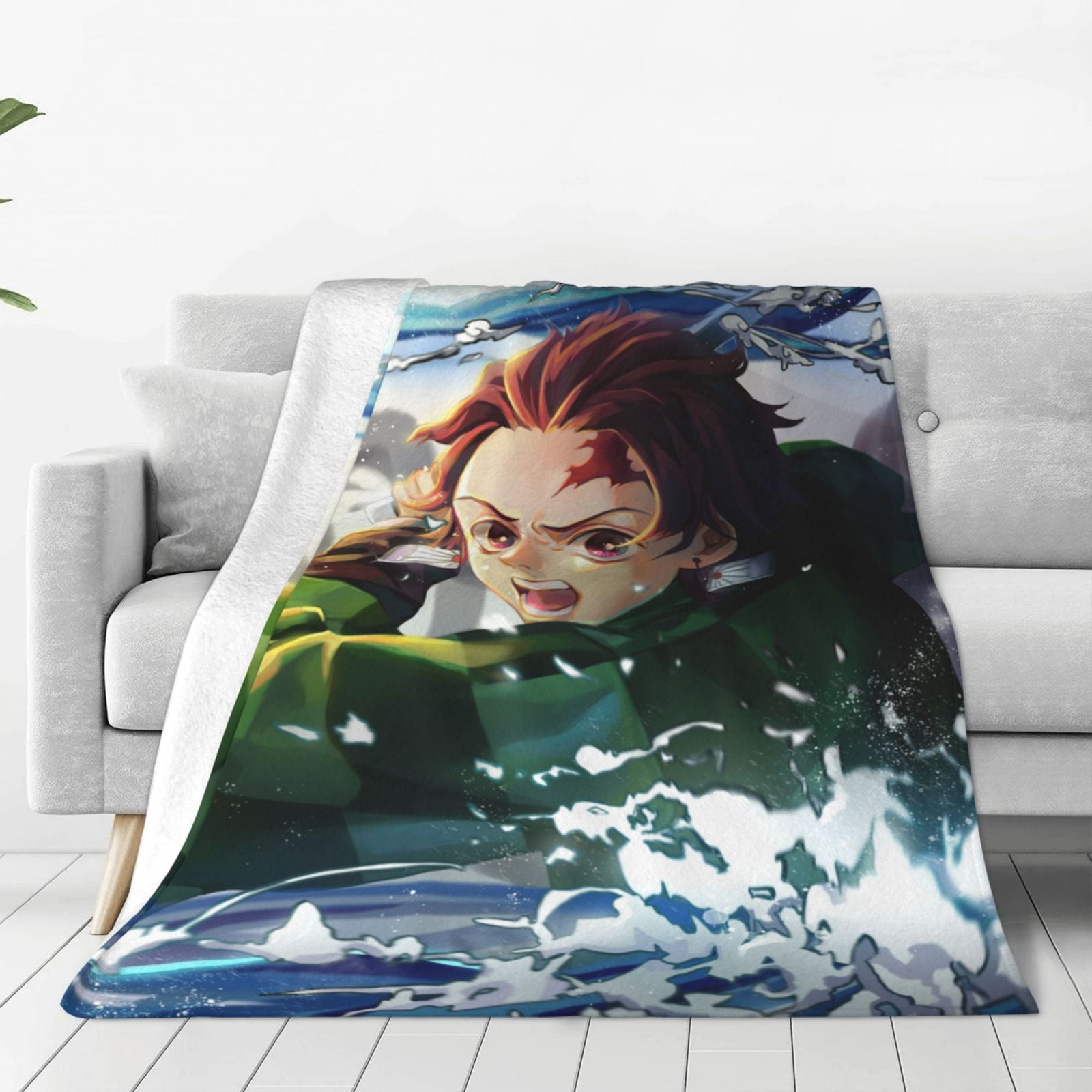 Demon Slayer Kimetsu No Yaiba Ultra-Soft Micro Fleece Blanket Throw All ...