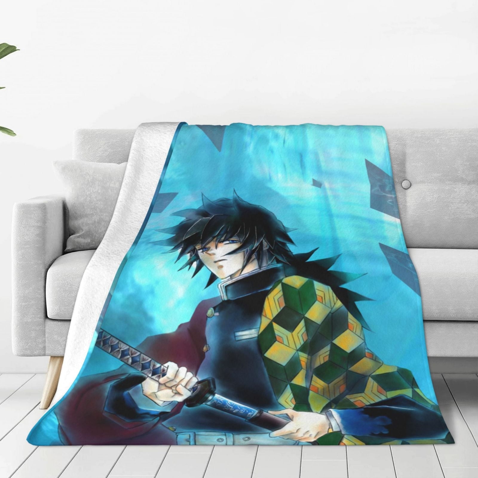 Demon Slayer Kimetsu No Yaiba Ultra-Soft Micro Fleece Blanket Throw All ...